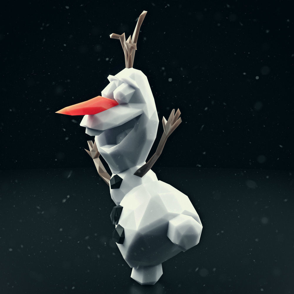 3D model Olaf Low Poly 2 VR / AR / low-poly | CGTrader