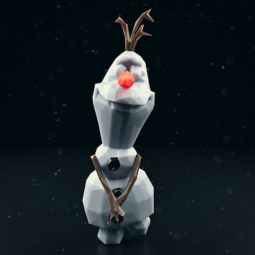 3D model Olaf Low Poly 3 VR / AR / low-poly | CGTrader