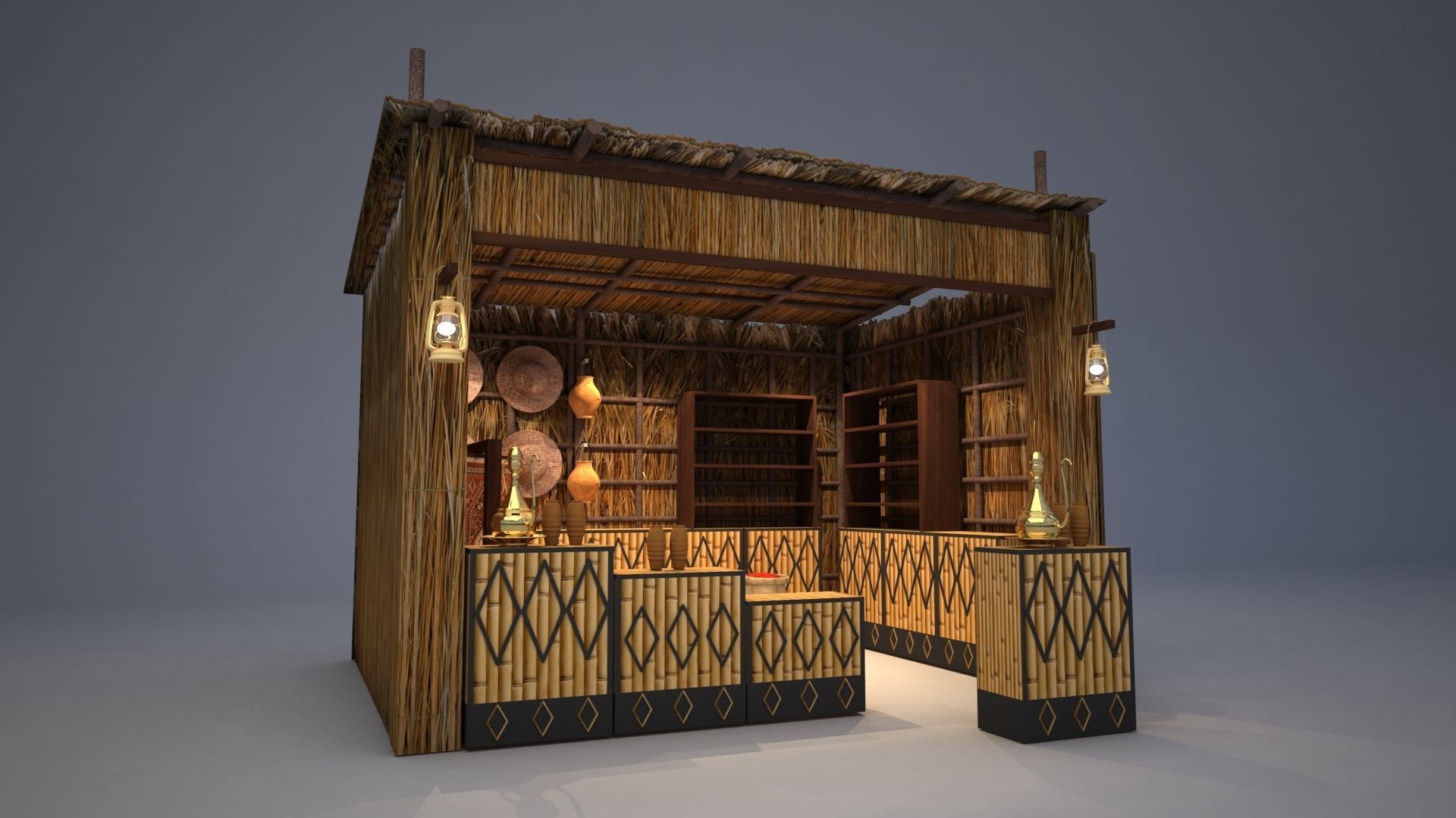 Barasti Souq 3D model | CGTrader