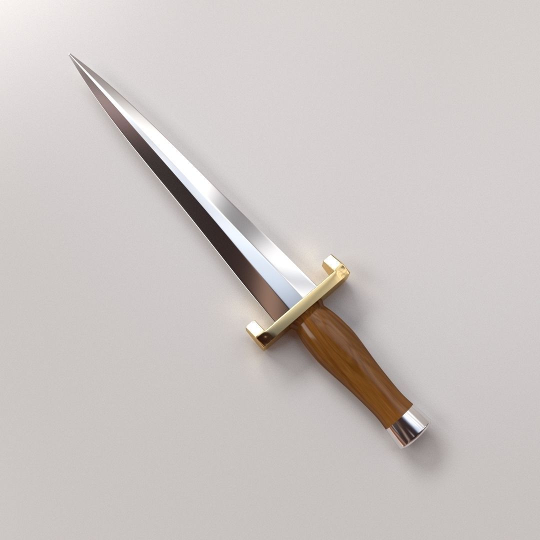 wooden Knife 3D model | CGTrader