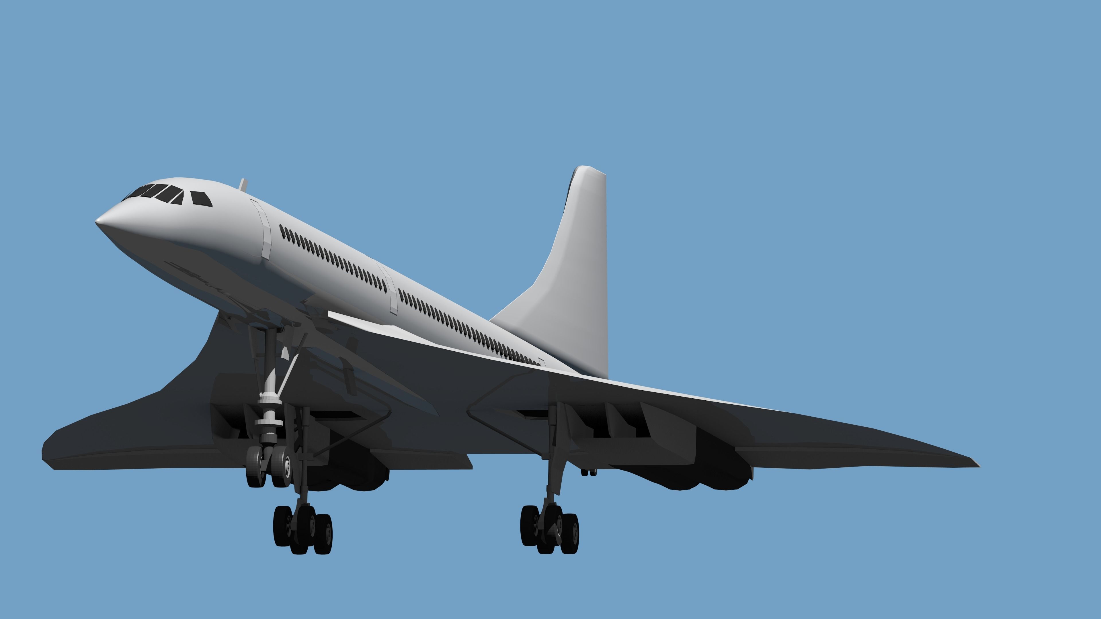 3D model game-ready Concorde | CGTrader