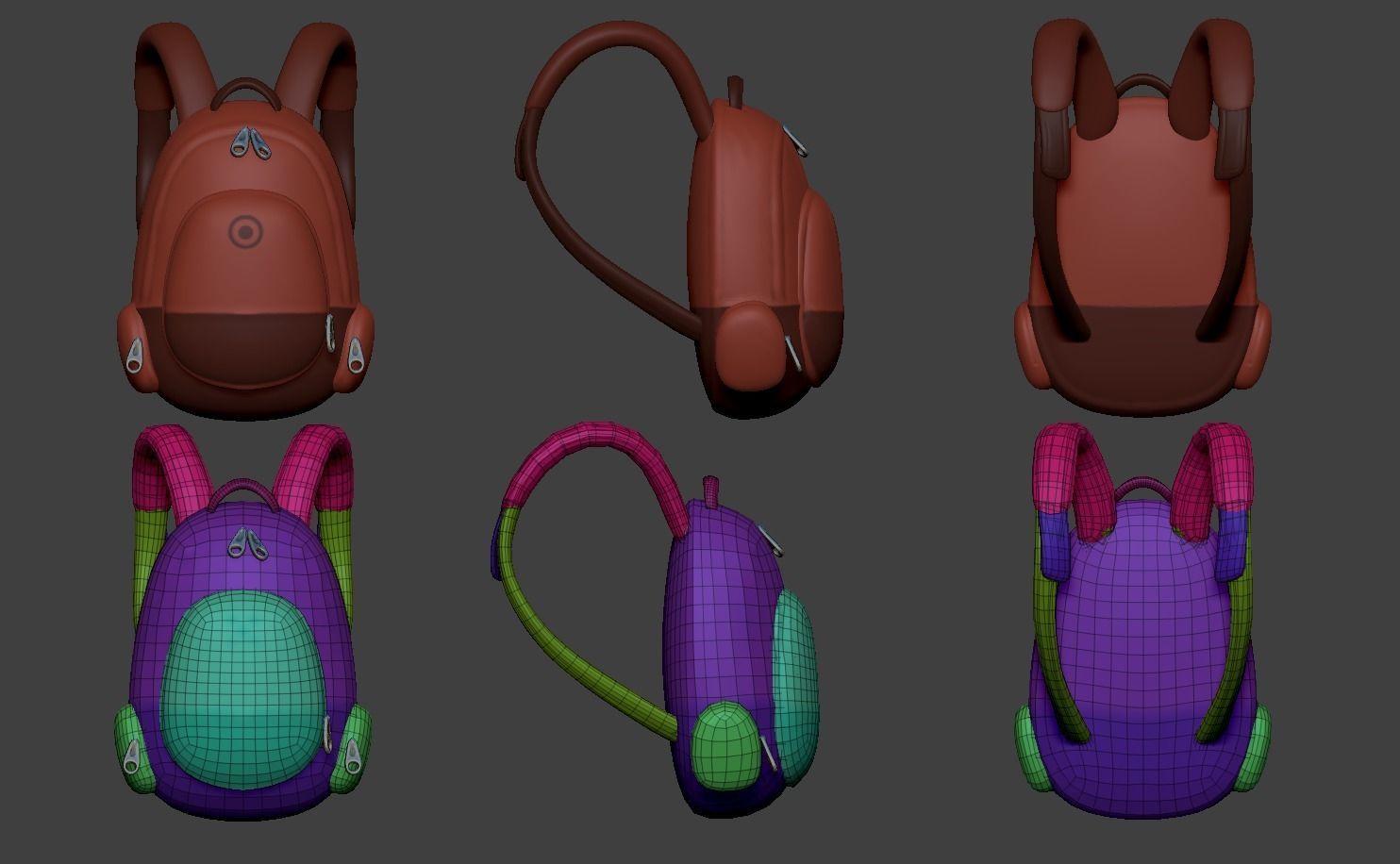 3D model Kit 02 Backpack Asset - Boy and Girl VR / AR / low-poly | CGTrader