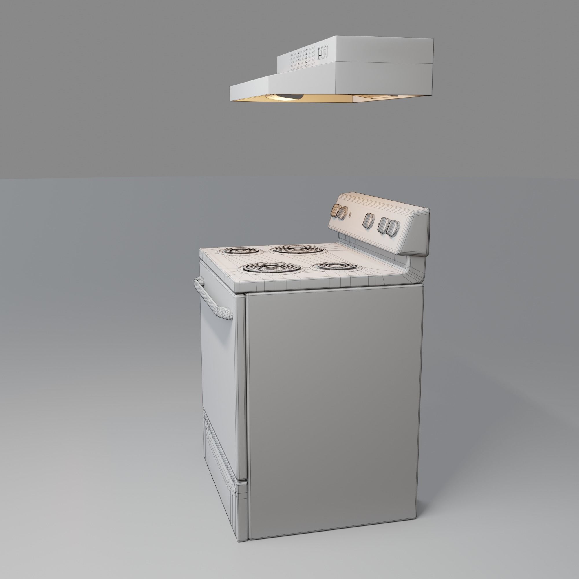 Stove with Hood free VR / AR / low-poly 3D model | CGTrader