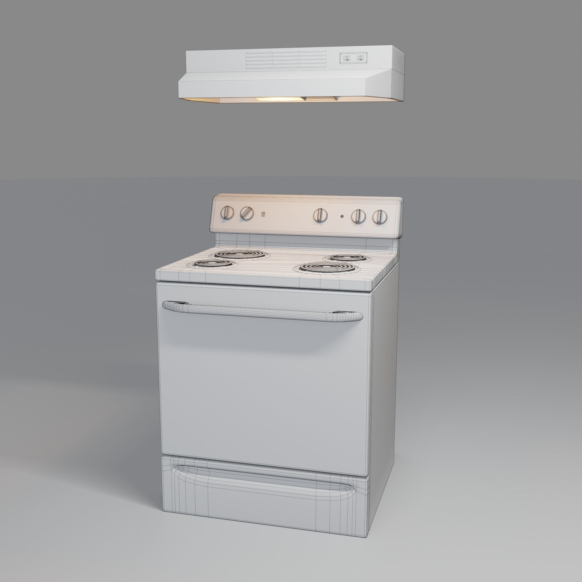 Stove with Hood free VR / AR / low-poly 3D model | CGTrader