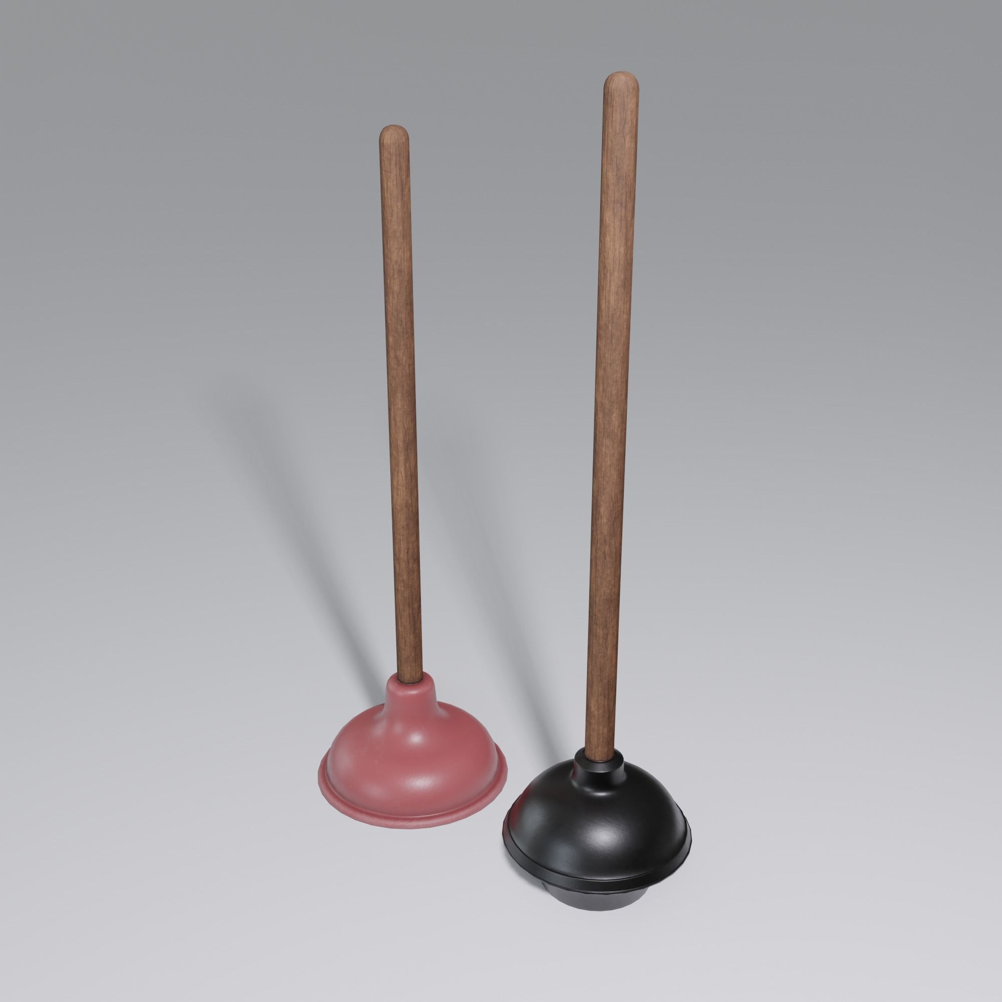 Sink and Toilet Plungers free VR / AR / low-poly 3D model | CGTrader