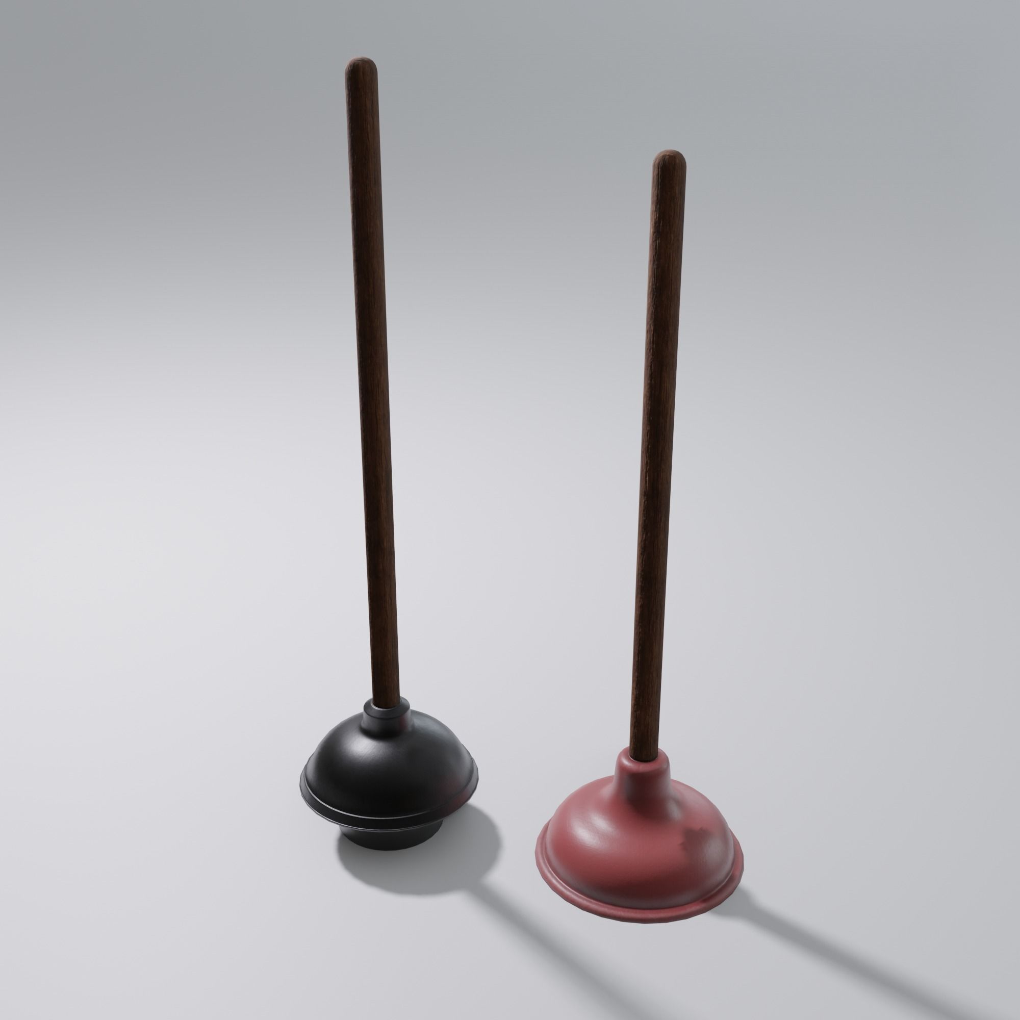 Sink and Toilet Plungers free VR / AR / low-poly 3D model | CGTrader