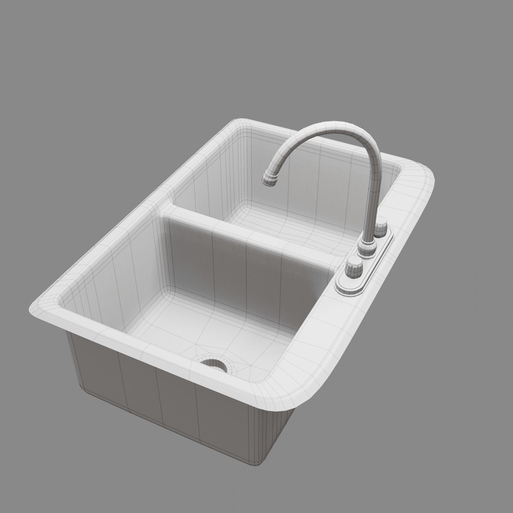 Kitchen Sink free VR / AR / low-poly 3D model | CGTrader