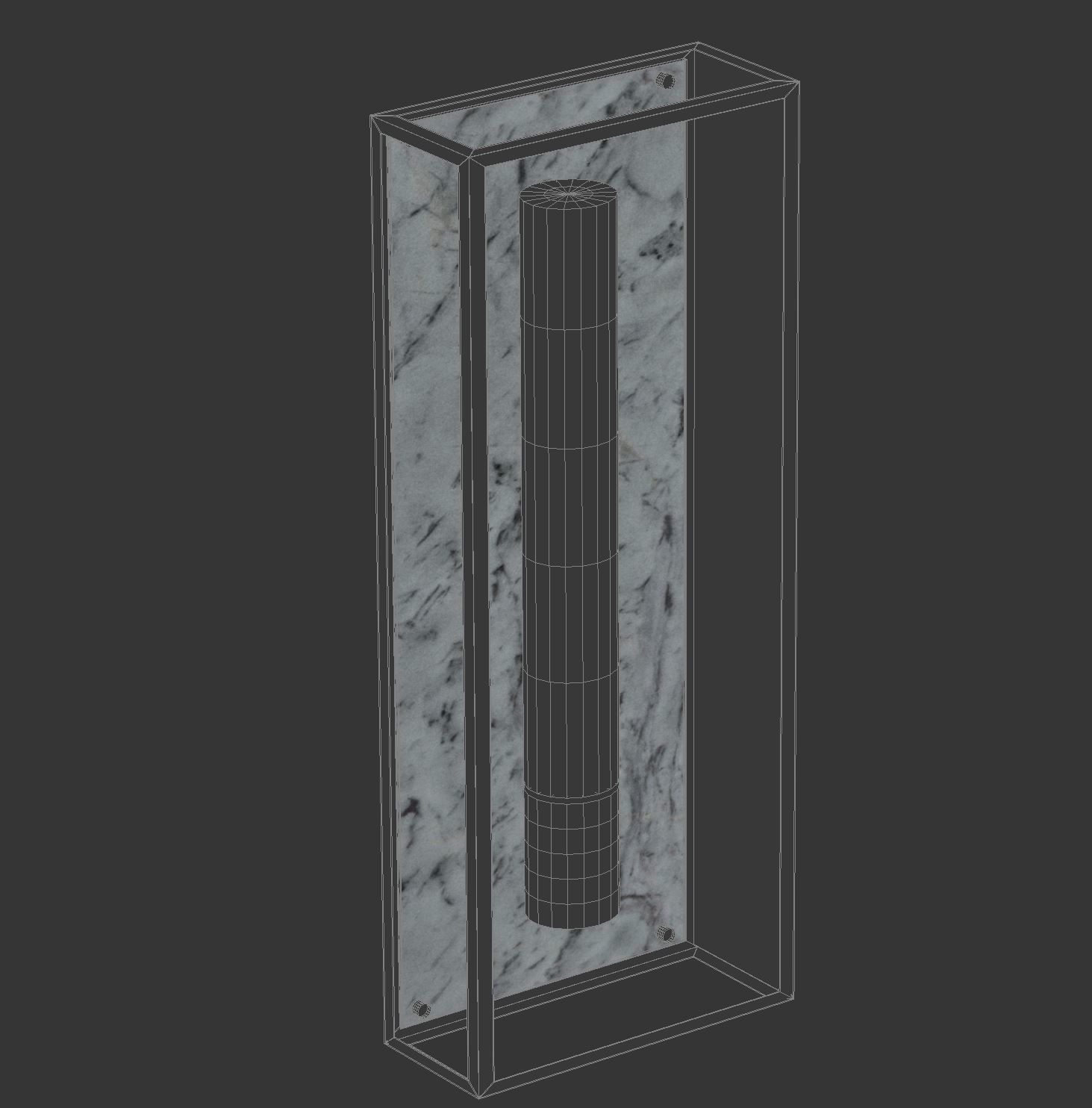 Wall Mounted Light - Marble Backplate free 3D model | CGTrader