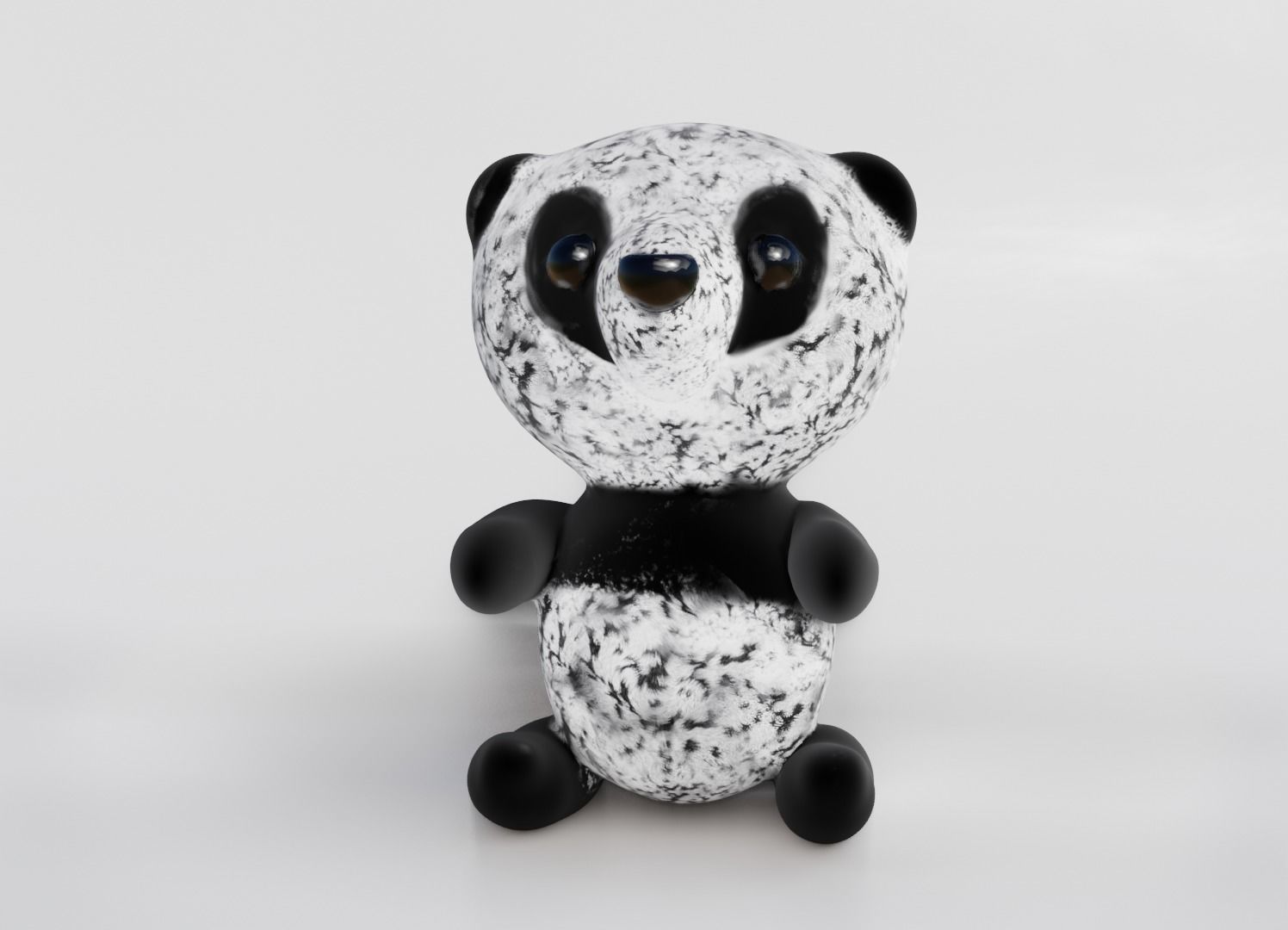 panda bear 3D model OBJ FBX STL BLEND GLTF