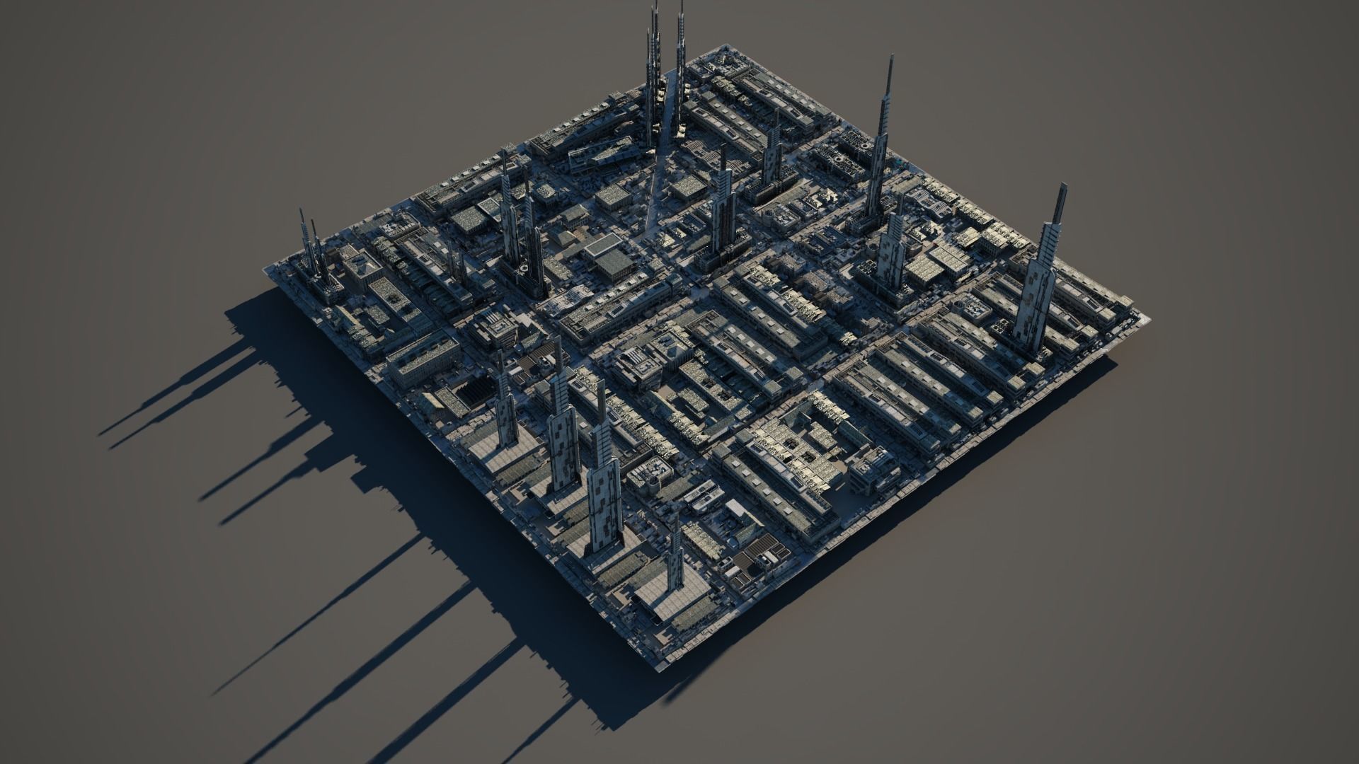 MEGA SCI-FI CITY BLOCKS KITBASH 3D model | CGTrader