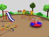 3D model Low Poly Cartoon Playground Scene VR / AR / low-poly | CGTrader