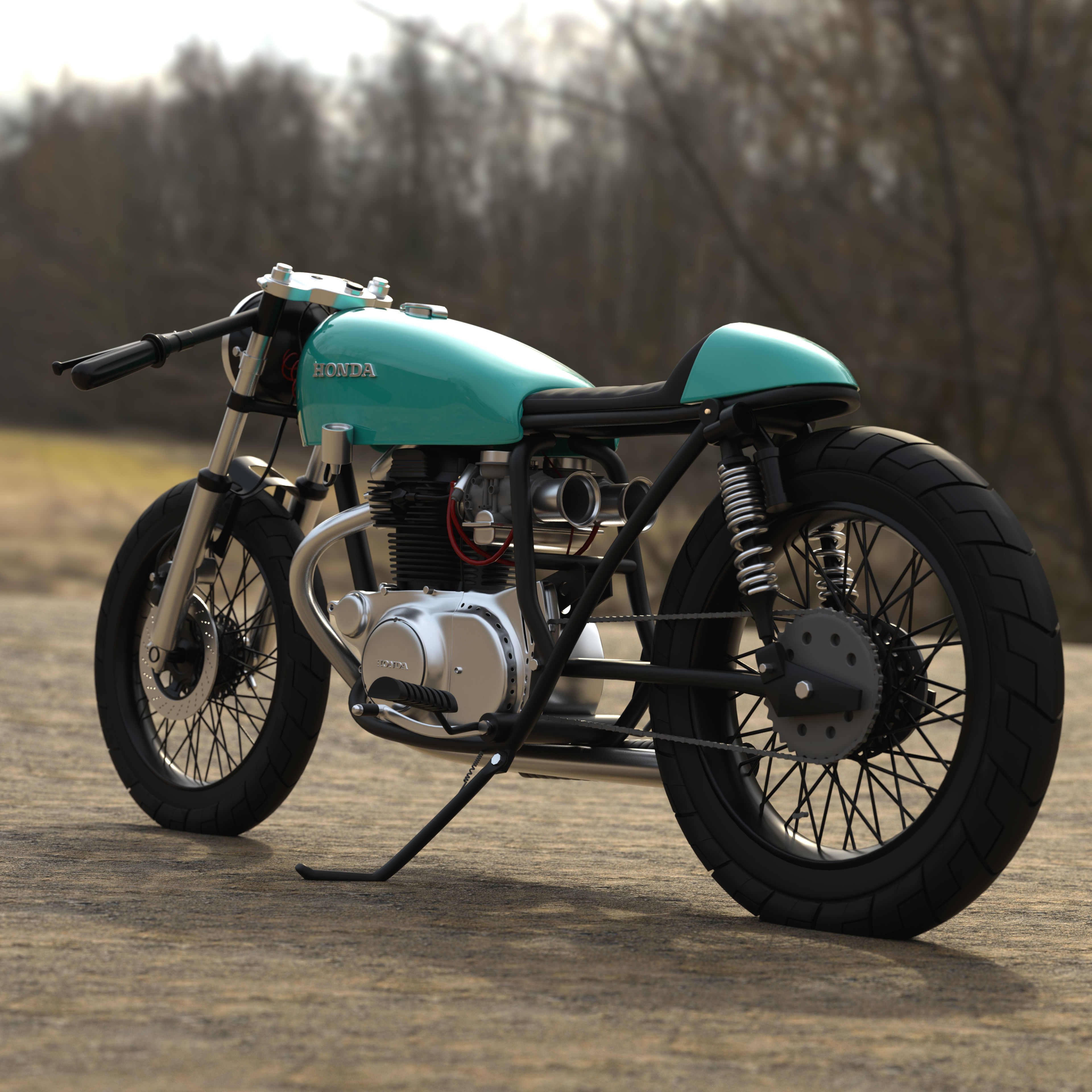 Cafe Racer Custom Build 3D model | CGTrader