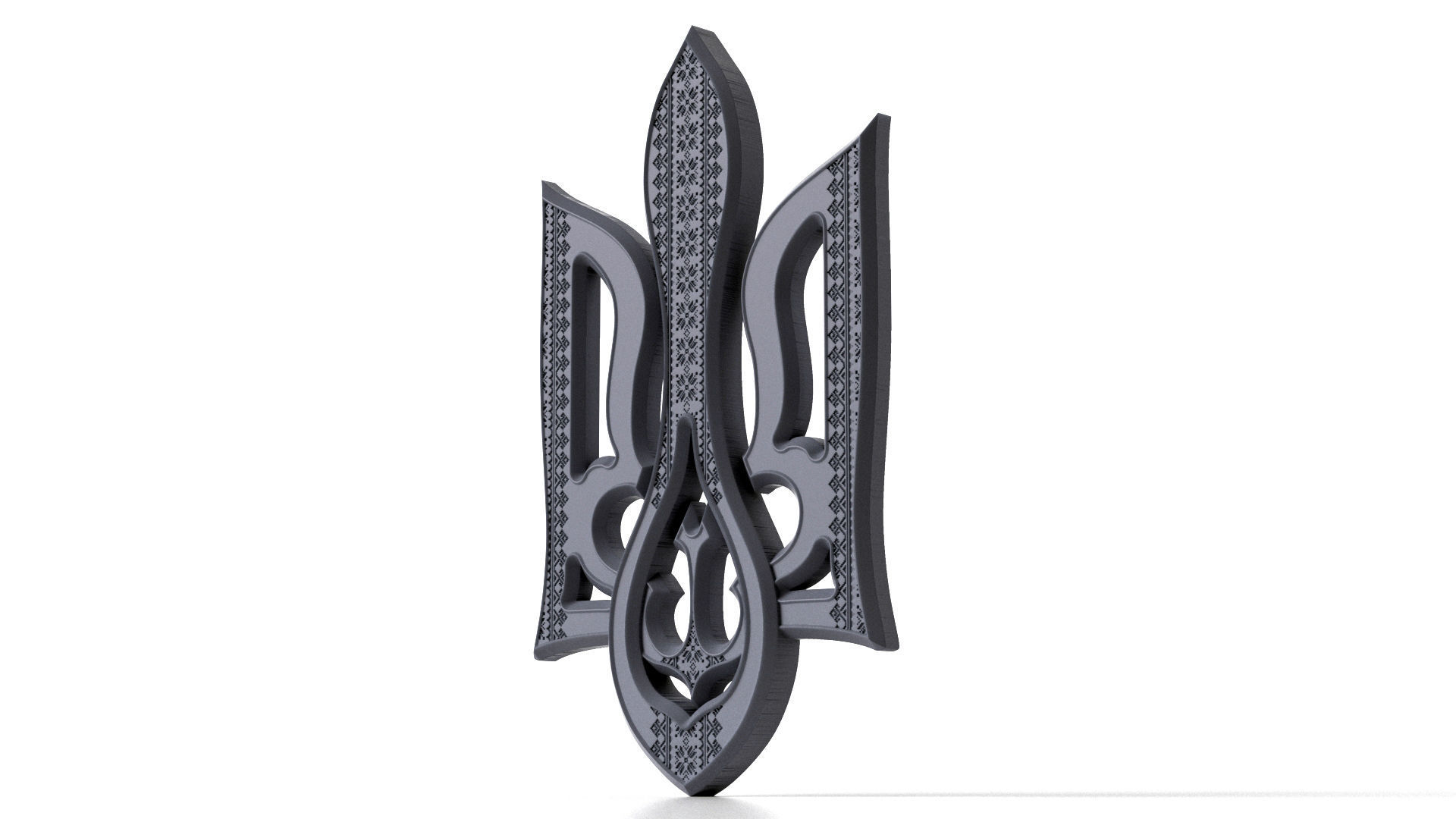 Coat of arms of Ukraine stl model for 3D printing fnd CNC free 3D model ...