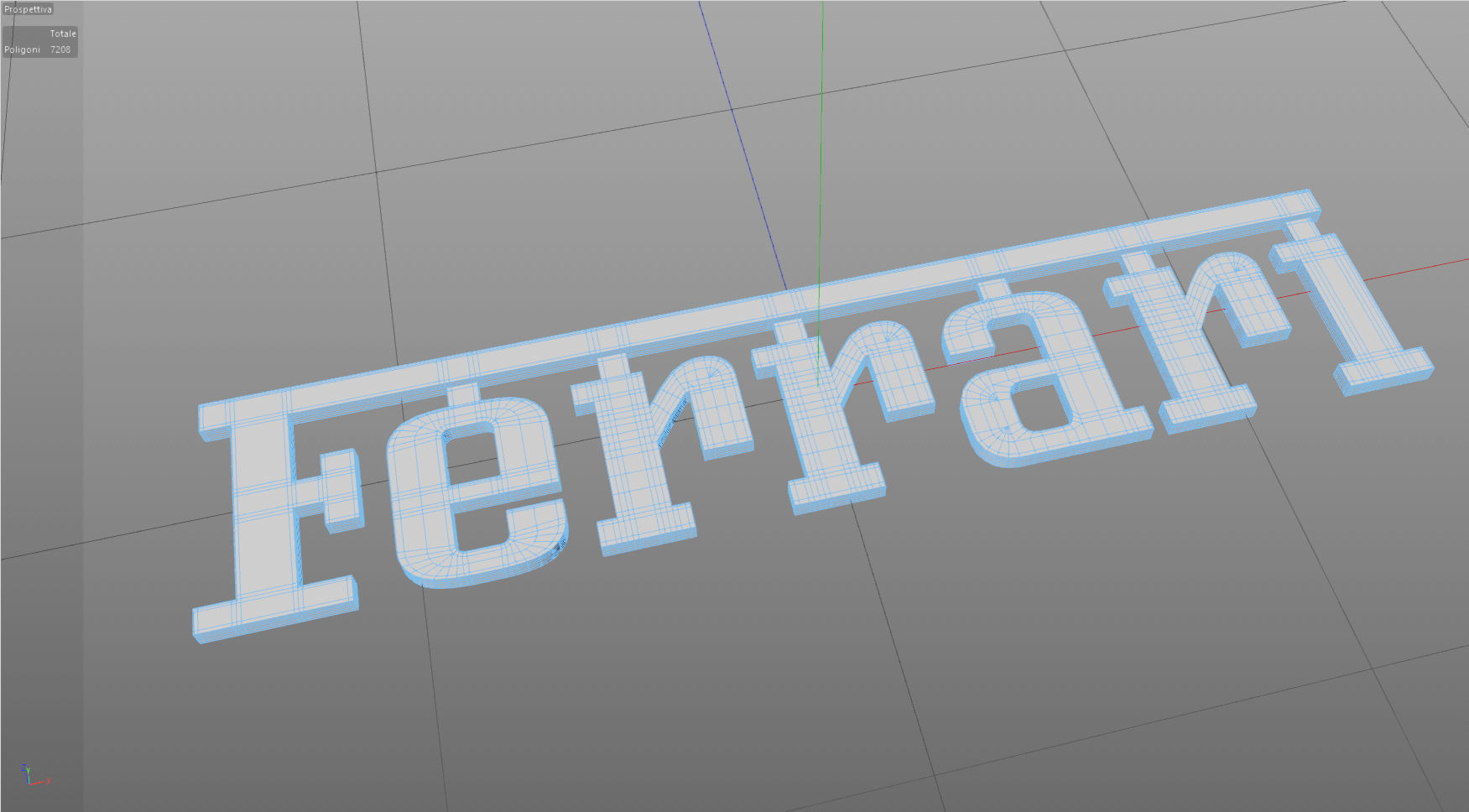 Ferrari lettering 3D model | CGTrader