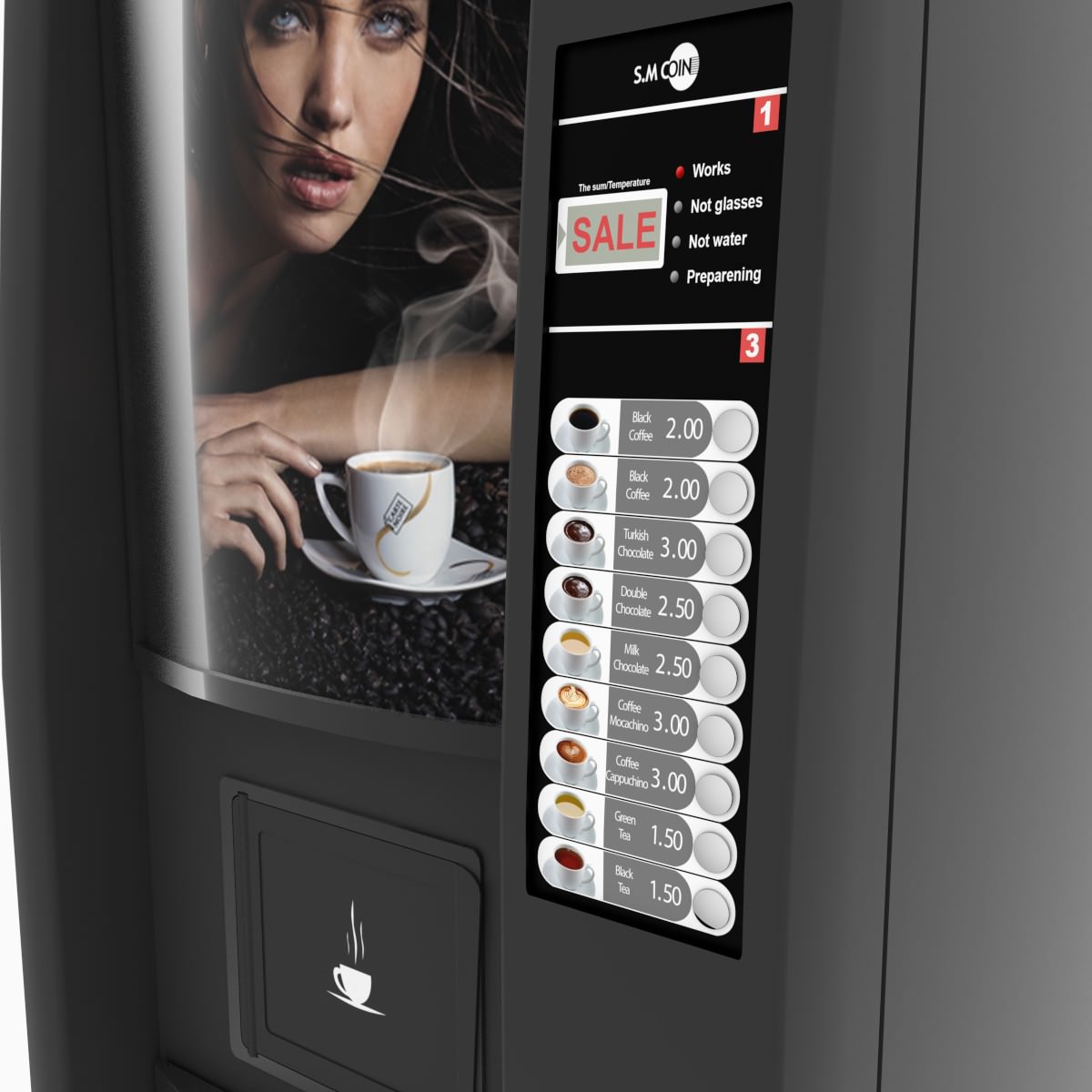 Coffee Vending Machine 3D model | CGTrader