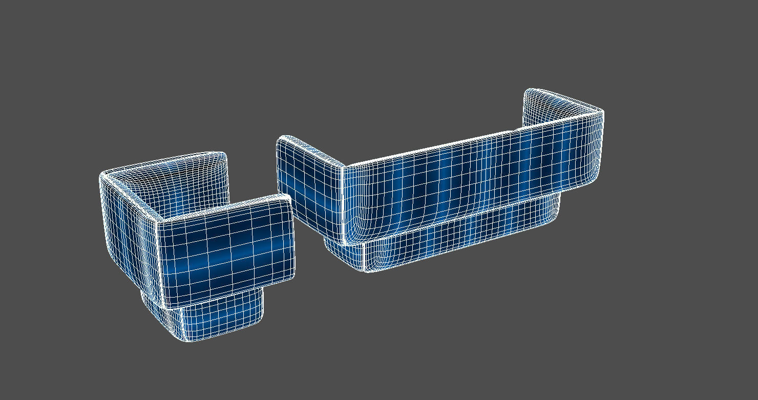 Block sofa and armchair by Mut Design 3D model | CGTrader