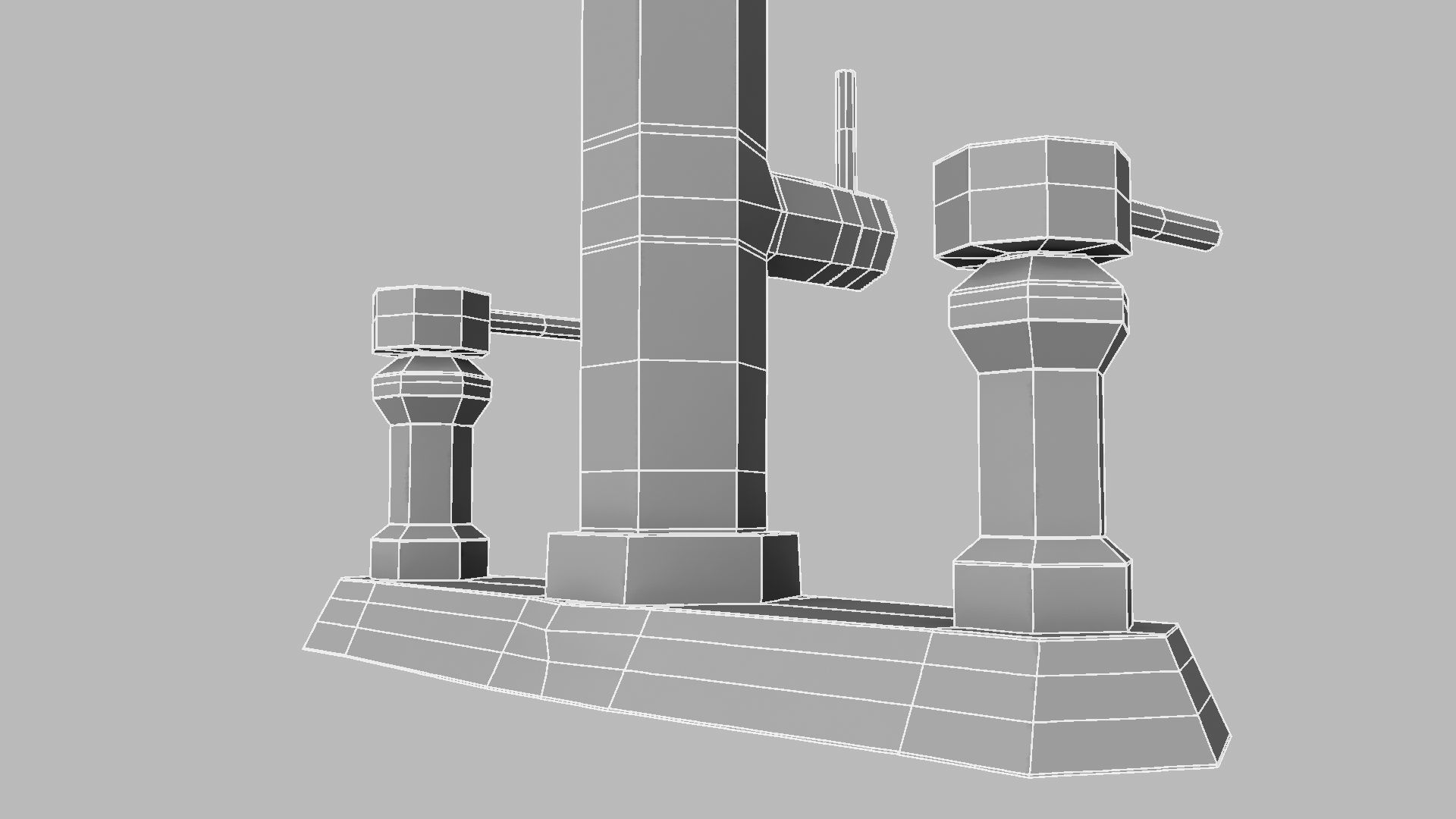 3D Tap kitchen faucet with two handles 3D model | CGTrader