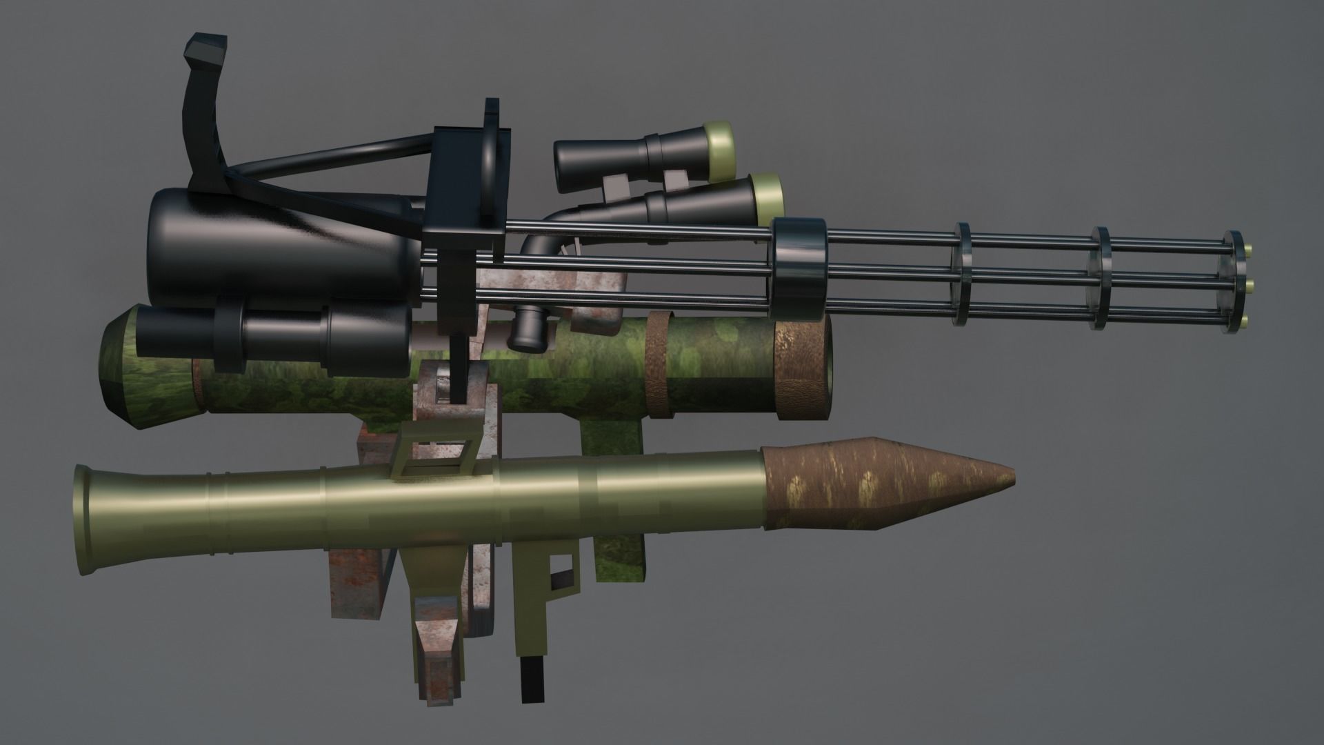 CG Guns with rig and textures 3D model animated rigged | CGTrader