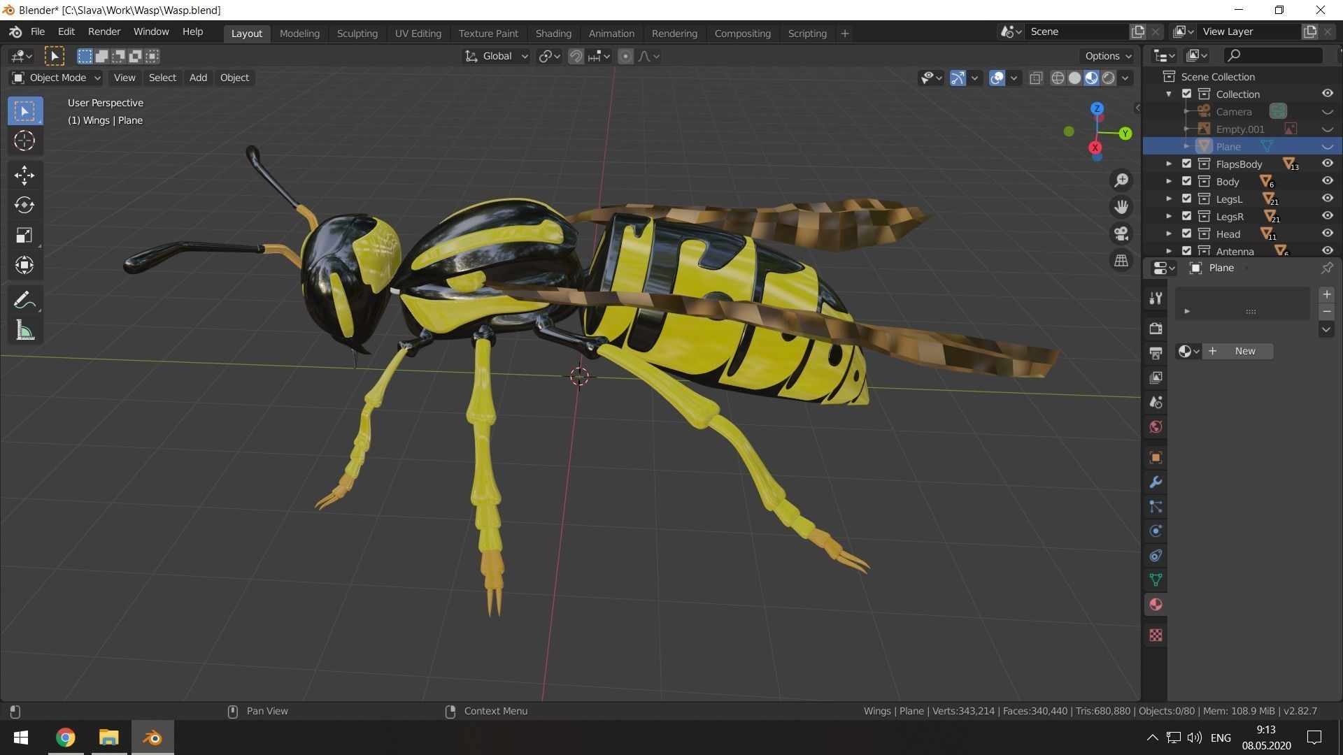Wasp Model free 3D model | CGTrader