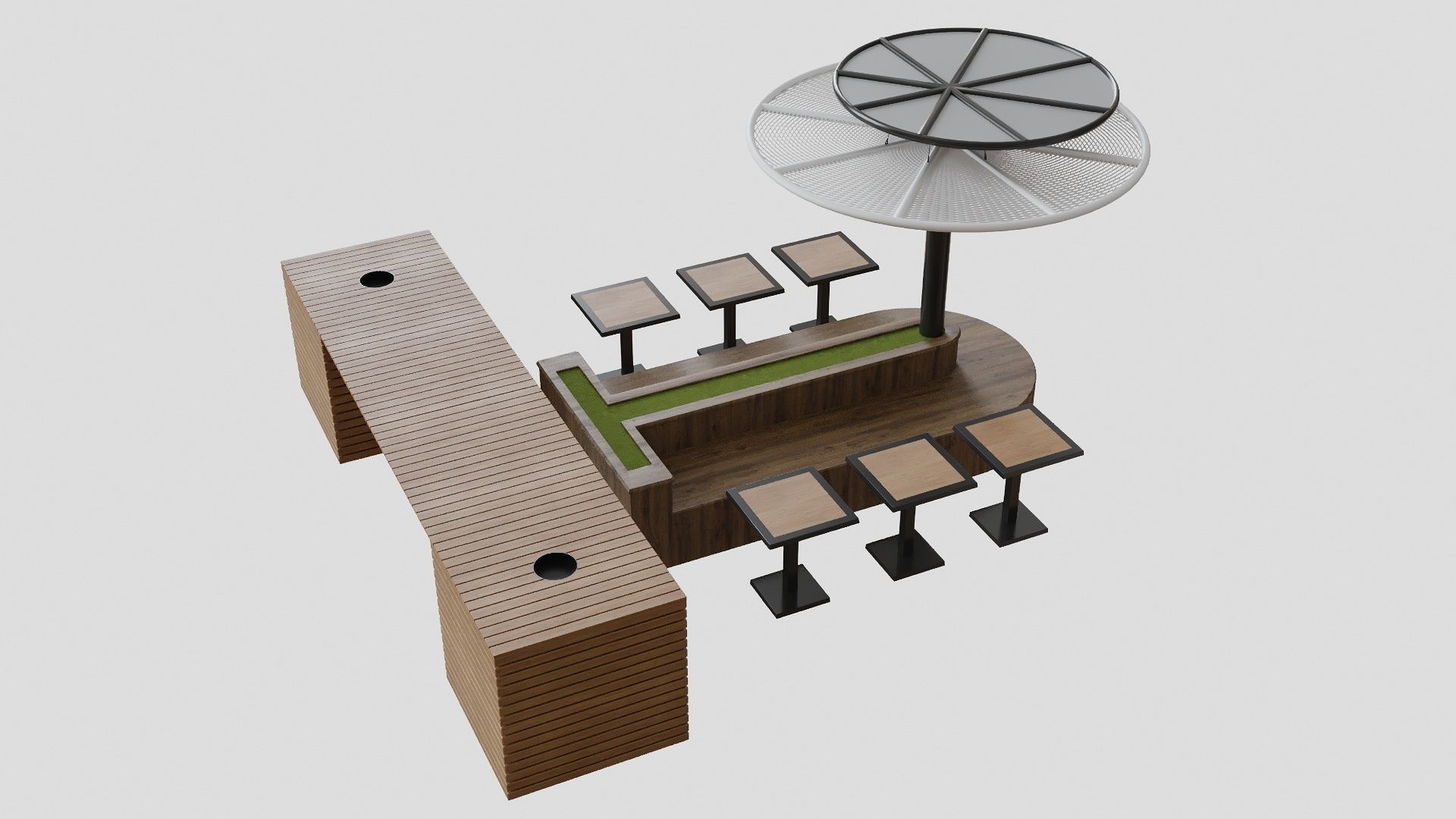 Food Court 3D model | CGTrader