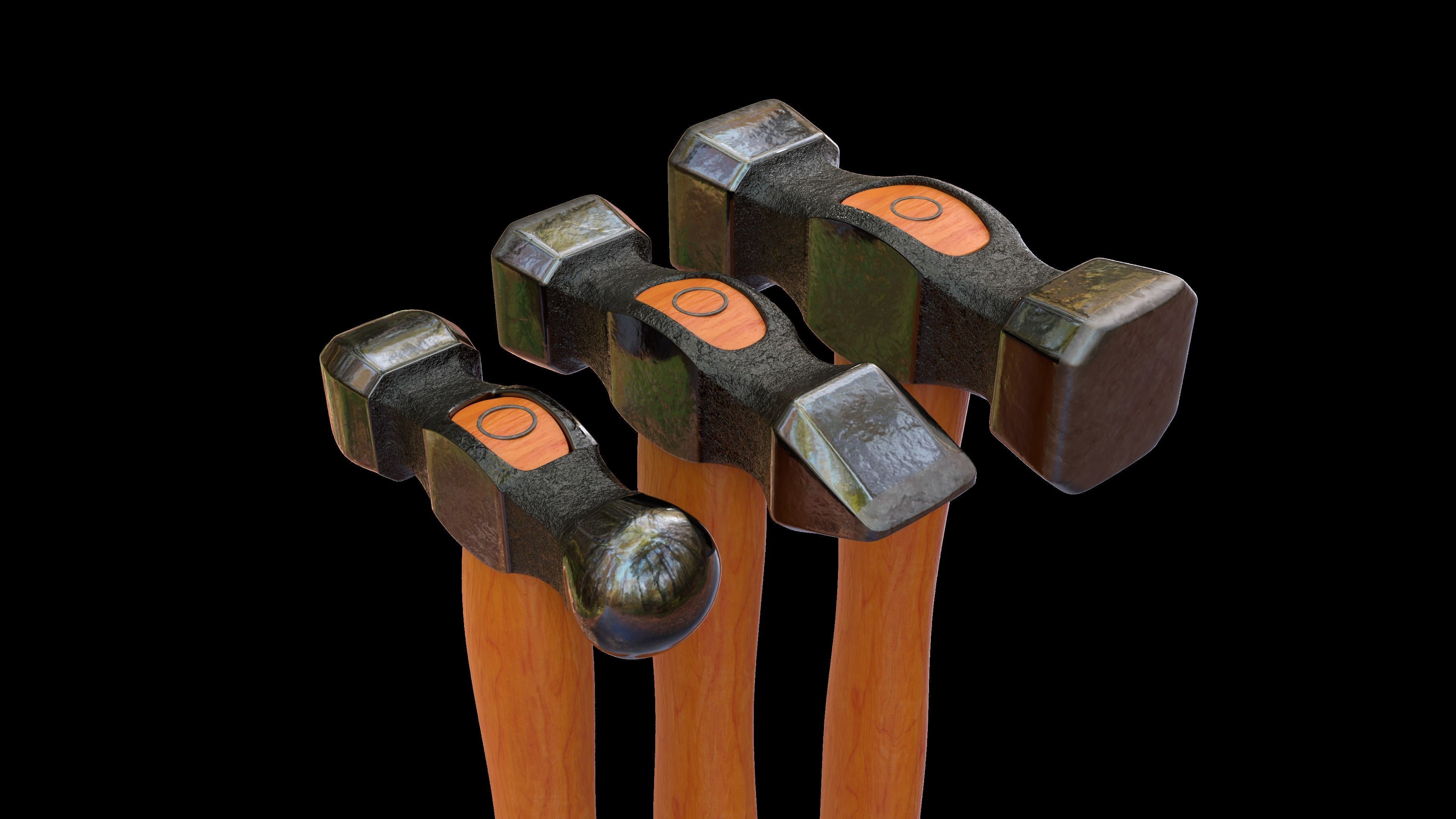 3D model Forging hammer pack VR / AR / low-poly | CGTrader