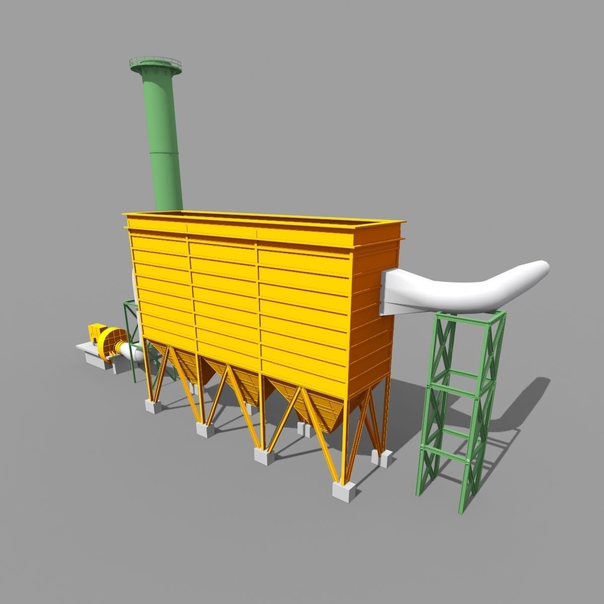 Deduster system 3D model | CGTrader