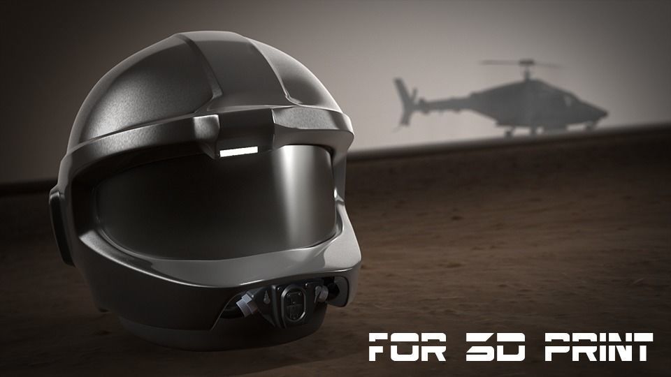 Airwolf Helmet 3D model 3D printable | CGTrader