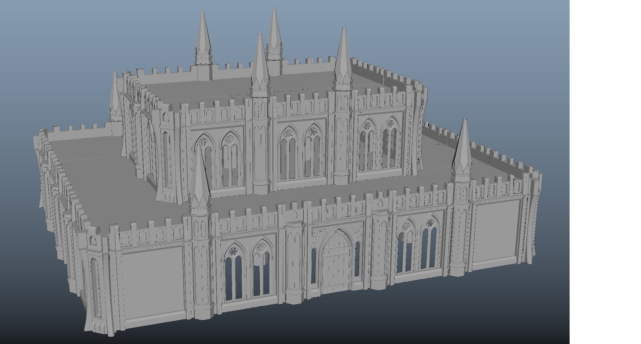 Modular gothic building -stl 3D model 3D printable | CGTrader