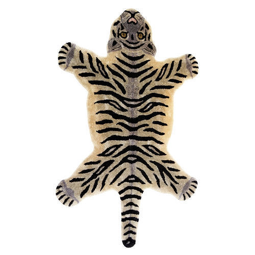 White Tiger Skin Rug