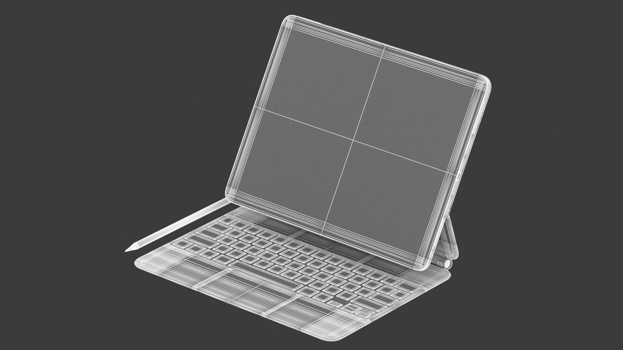 Apple iPad Pro 12-inch and Magic Keyboard 2020 3D model | CGTrader