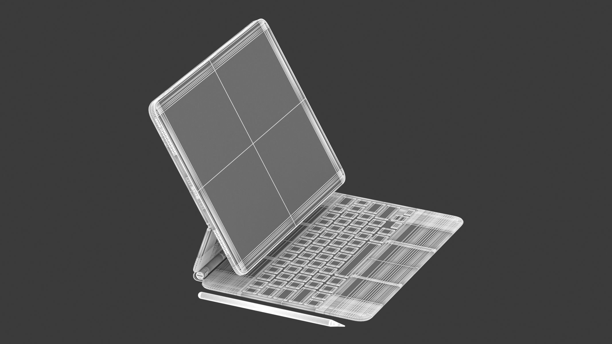 Apple iPad Pro 12-inch and Magic Keyboard 2020 3D model | CGTrader