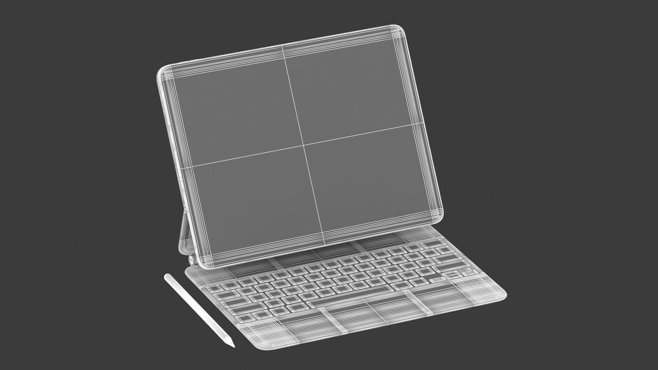 Apple iPad Pro 12-inch and Magic Keyboard 2020 3D model | CGTrader
