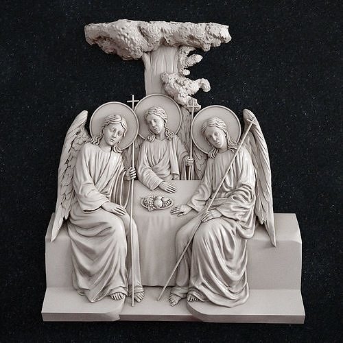 icon Holy Trinity New Testament Angel 3D model 3D printable | CGTrader
