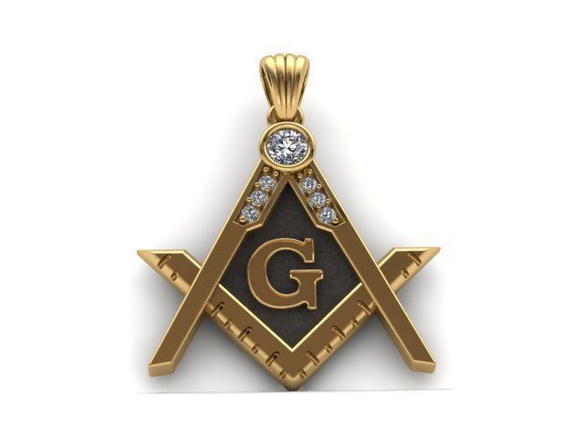 Freemasonry Masonic Pendant 3D model 3D printable | CGTrader