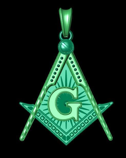 Freemasonry Masonic Pendant 3D model 3D printable | CGTrader
