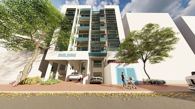 Commercial Building Concept 3D model | CGTrader