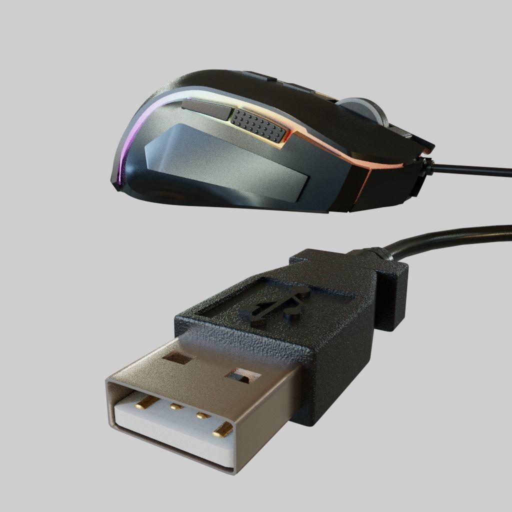 Red Dragon Griffin Mouse 3D model | CGTrader