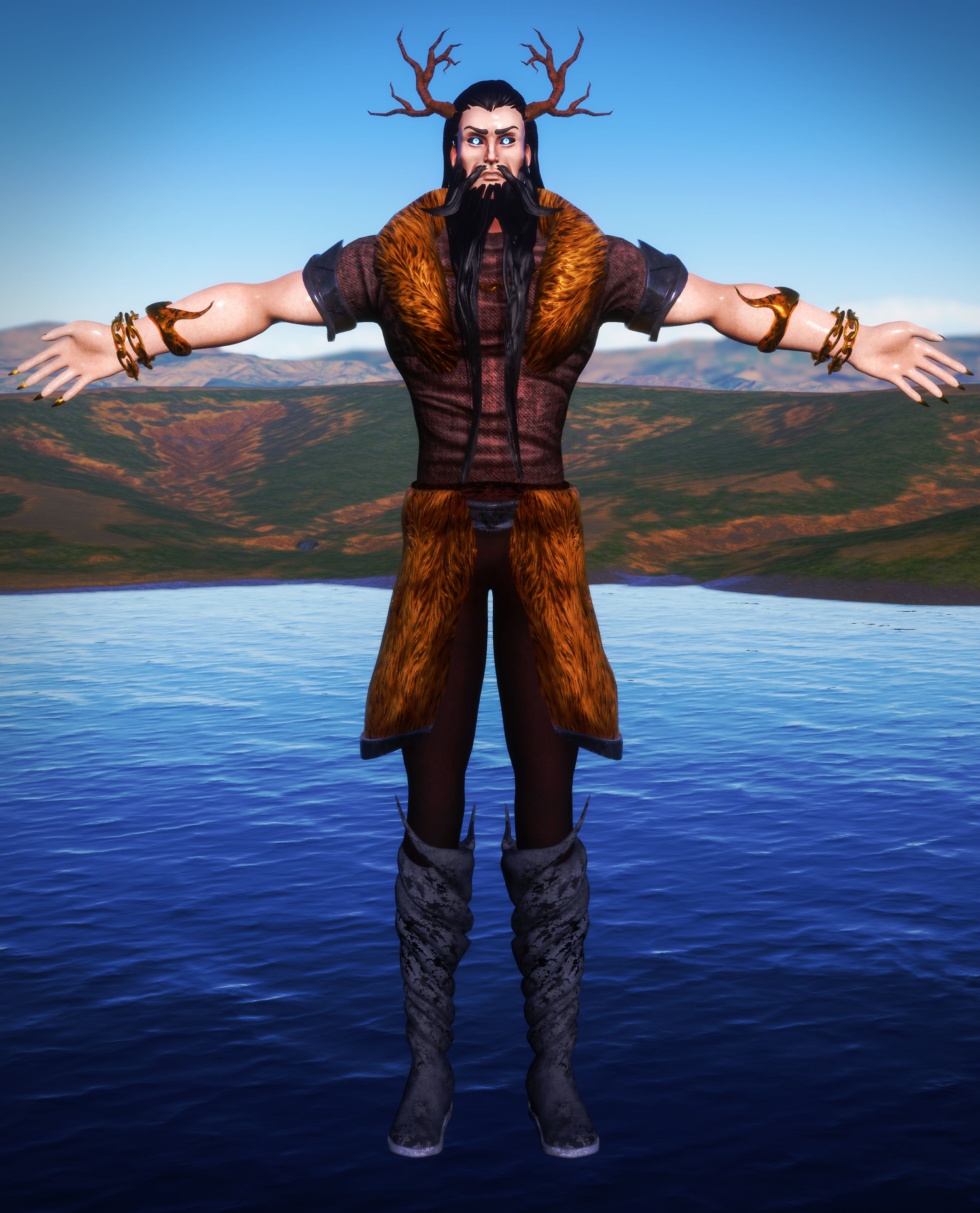 PBR Facial Rigged Fantasy Character - Erlik Khan 3D model rigged | CGTrader