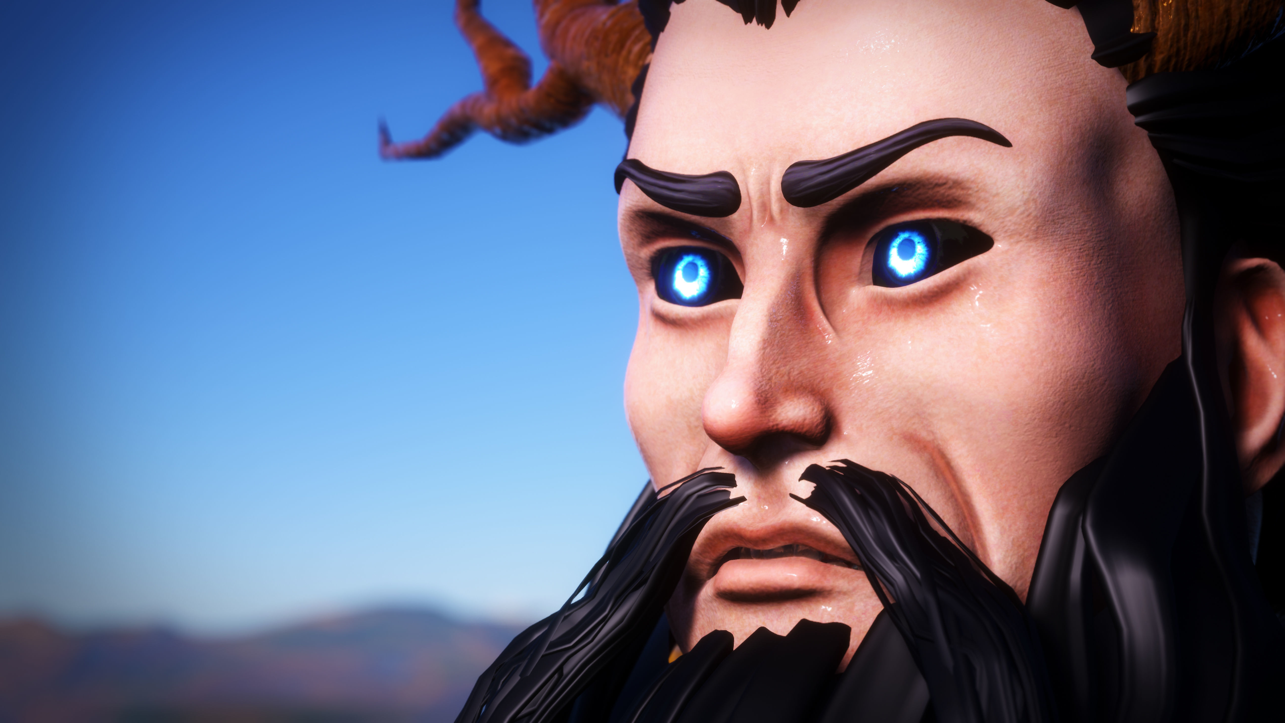 Erlik Khan God of Underworld - Facial and Body Rigged 3D model rigged ...