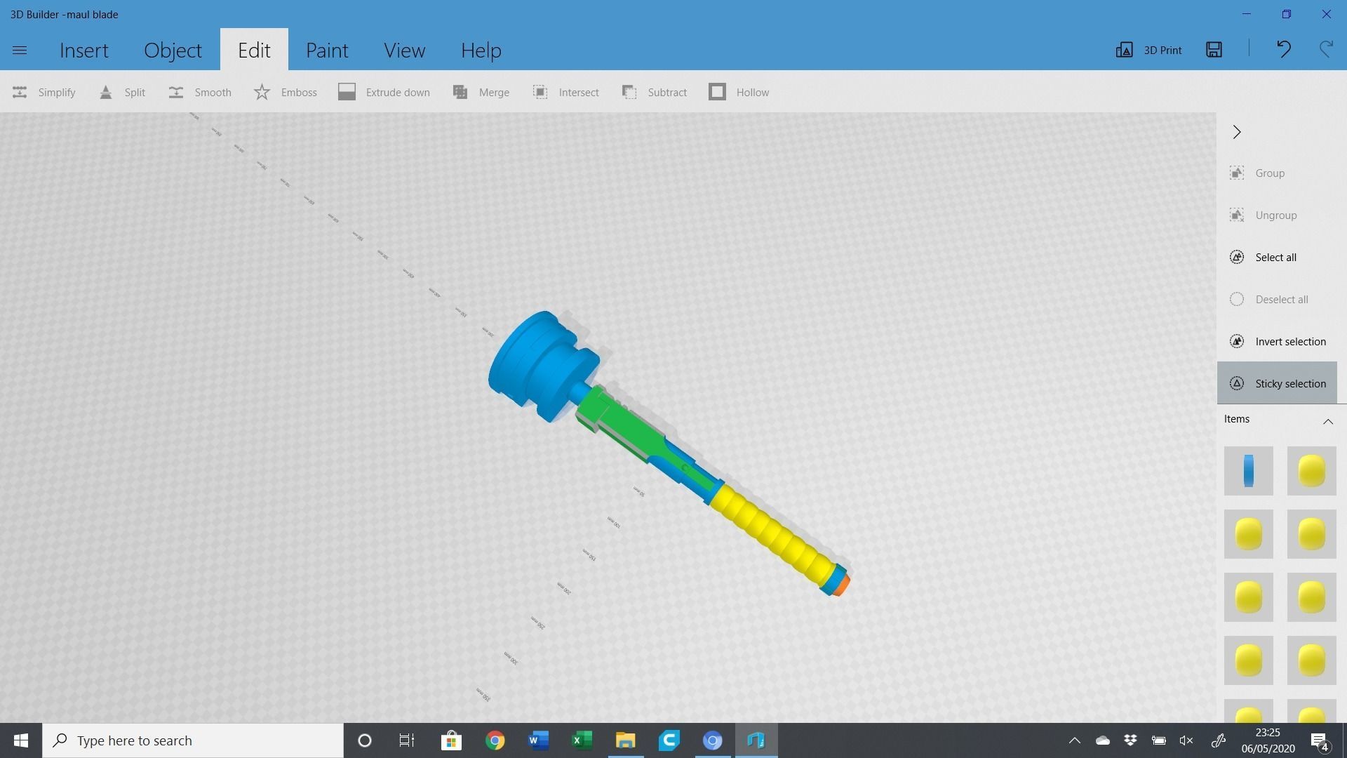 40k Power Maul 3D model 3D printable | CGTrader