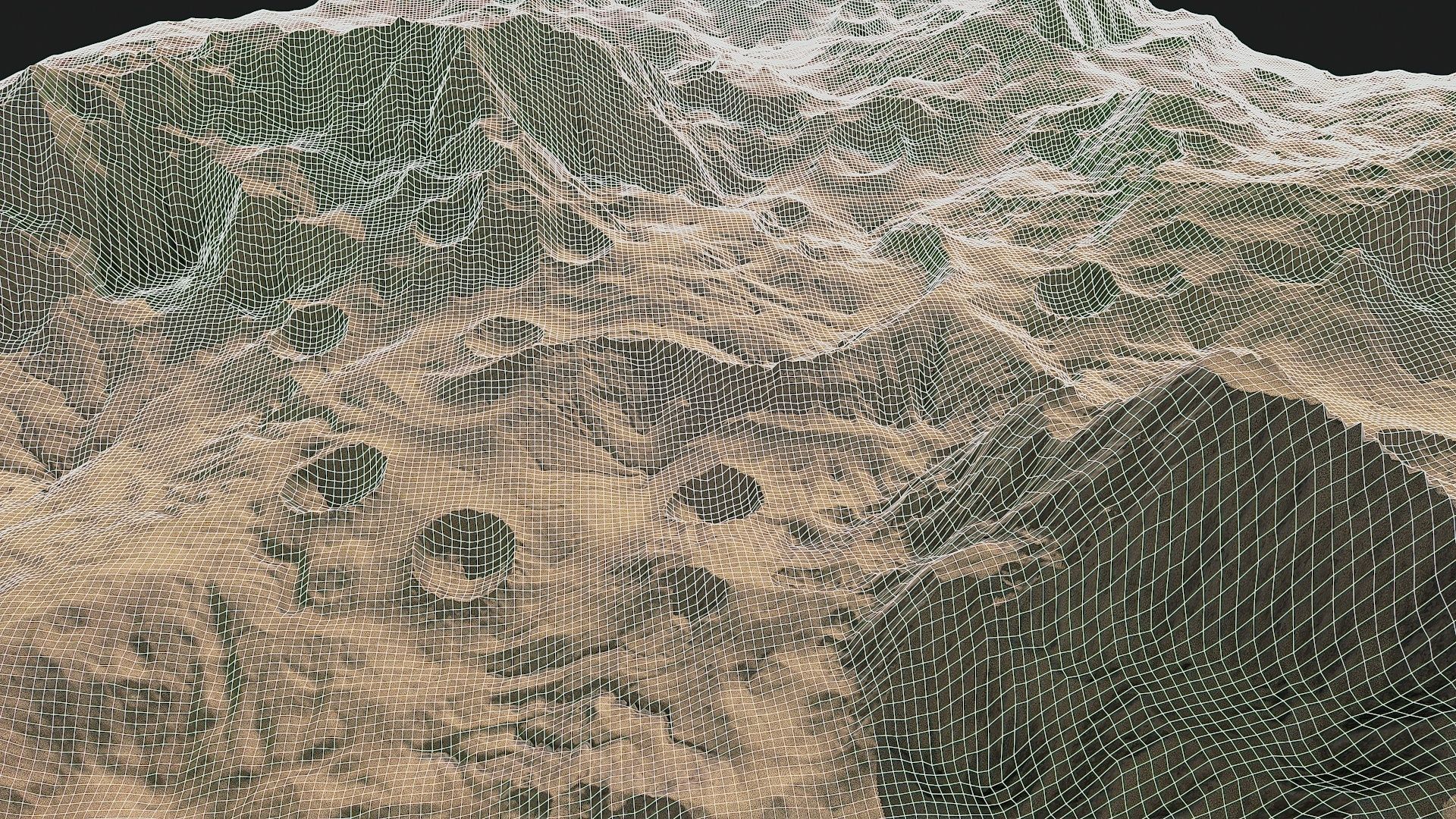 3D model Tileable sci fi moon landscape environment asset VR / AR / low ...