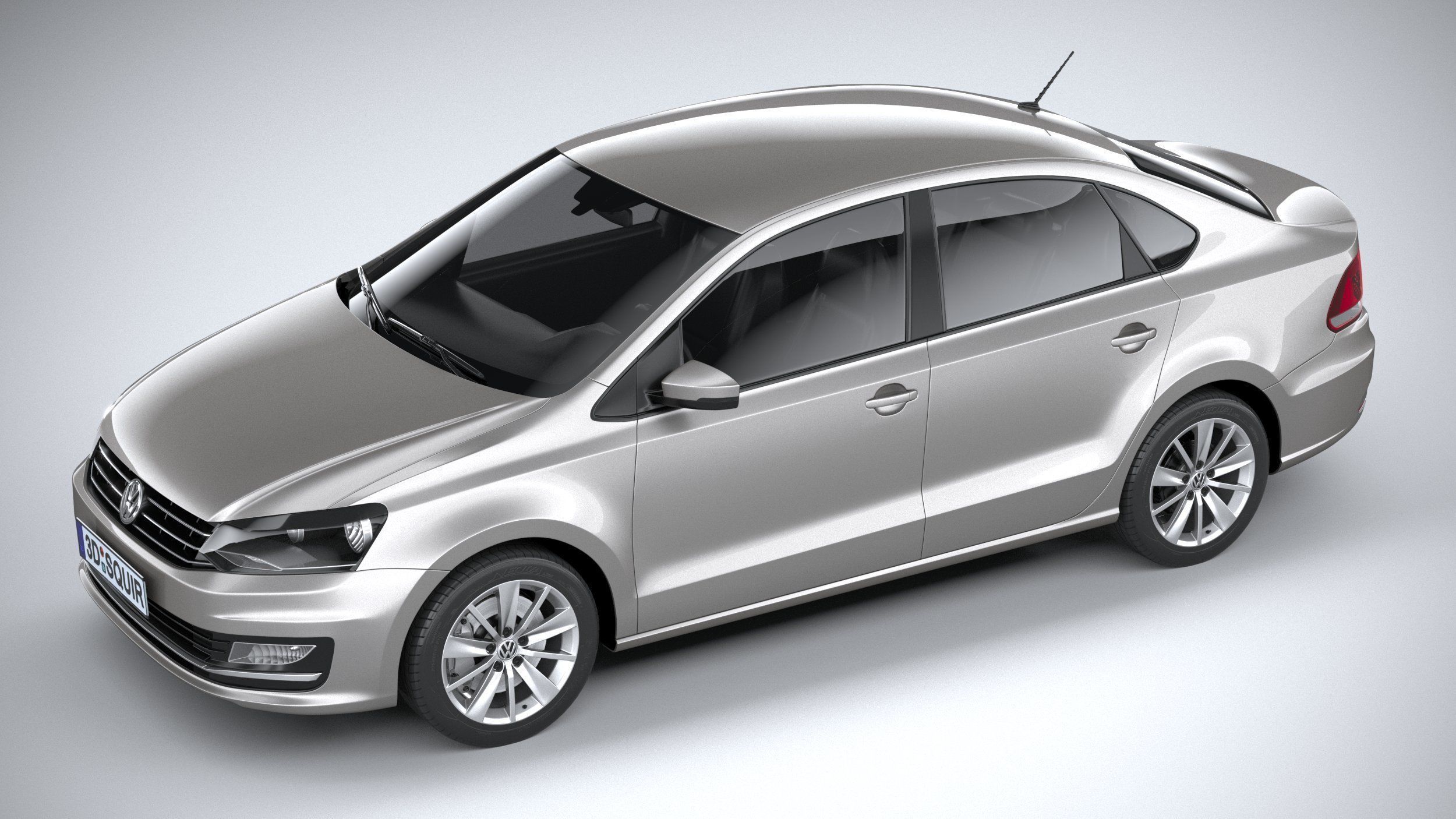 Volkswagen Polo Sedan 2017 3D model | CGTrader