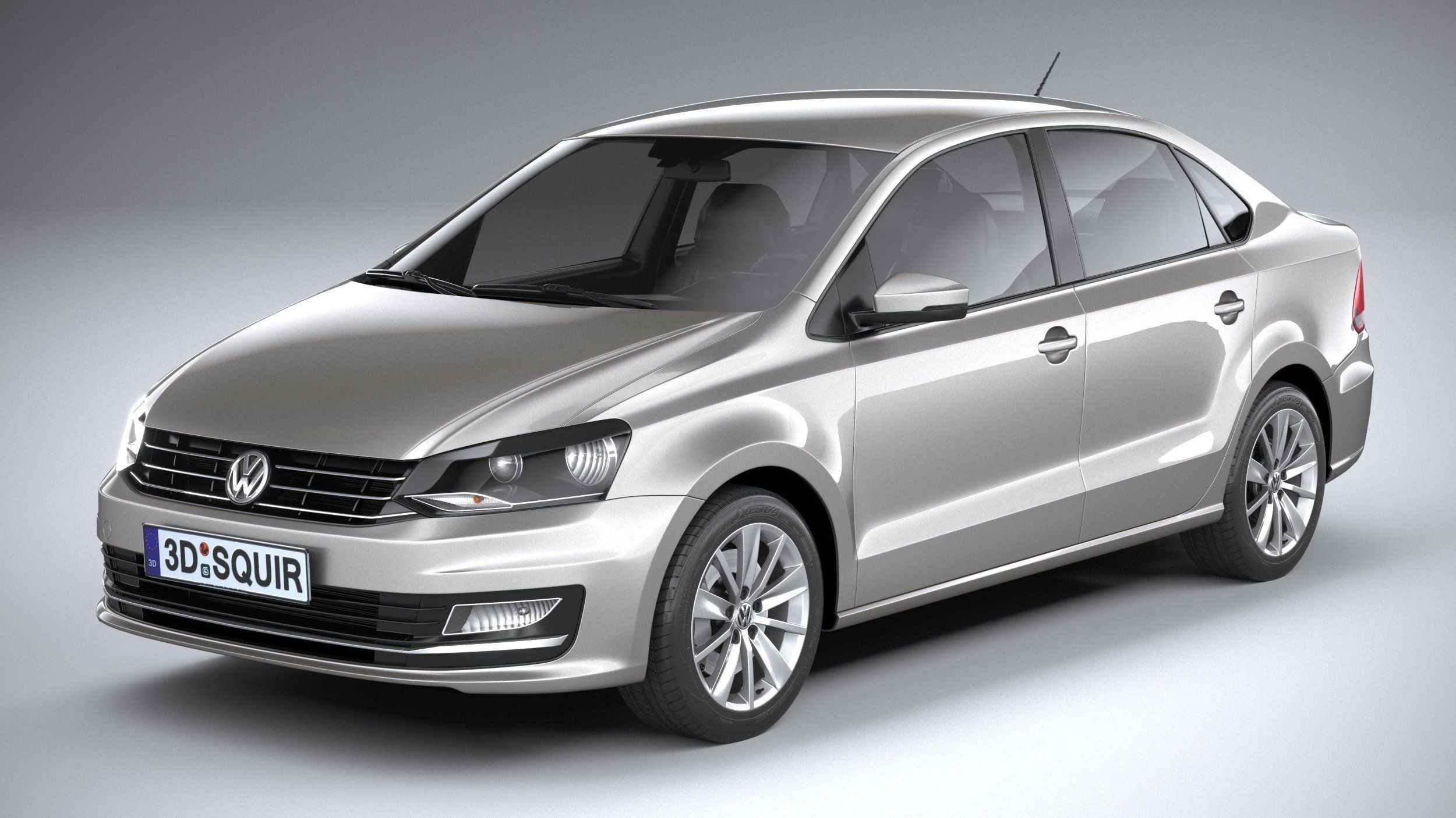 Volkswagen Polo Sedan 2017 3D model | CGTrader