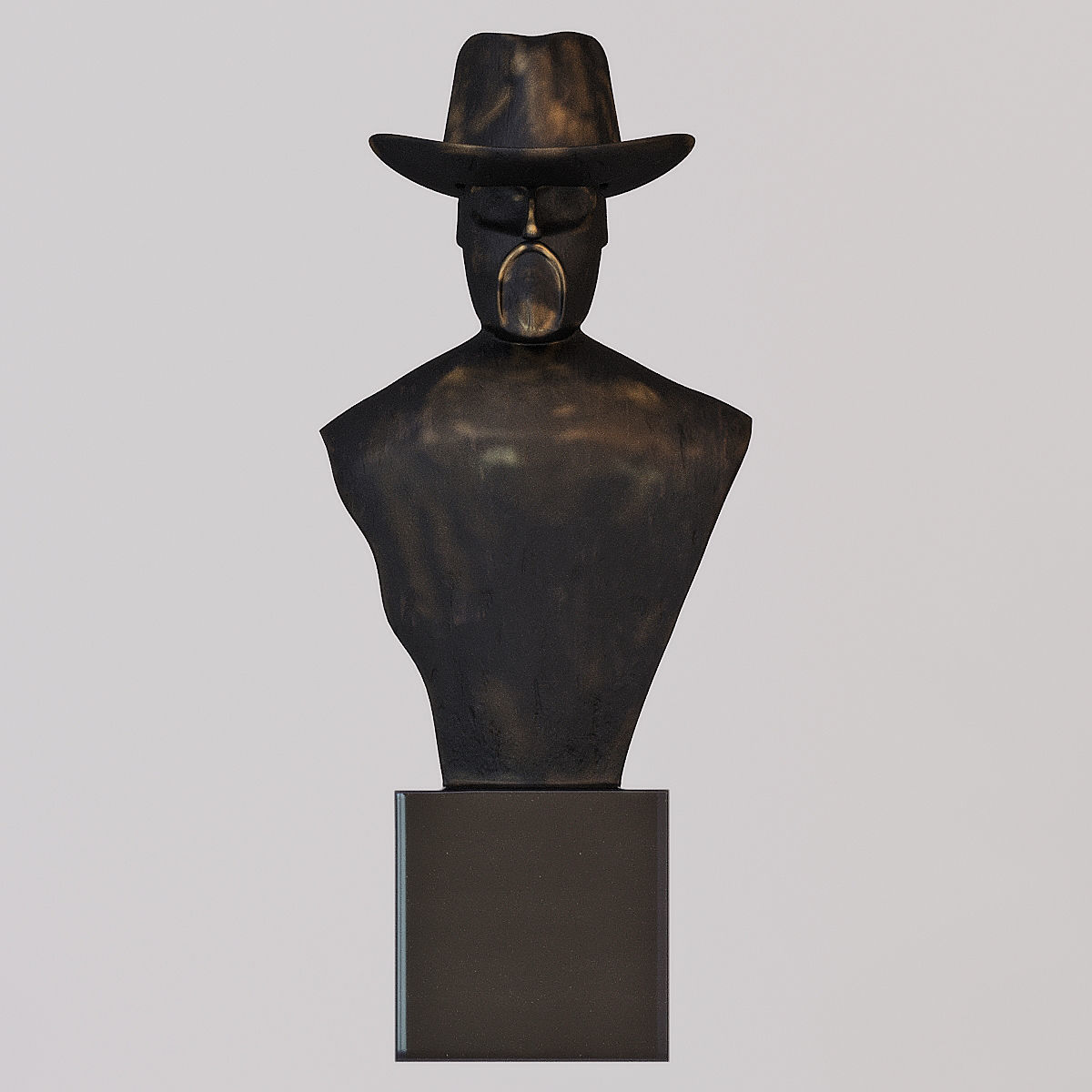 Global Views Top Hat Sculpture Cowboy 3D model | CGTrader