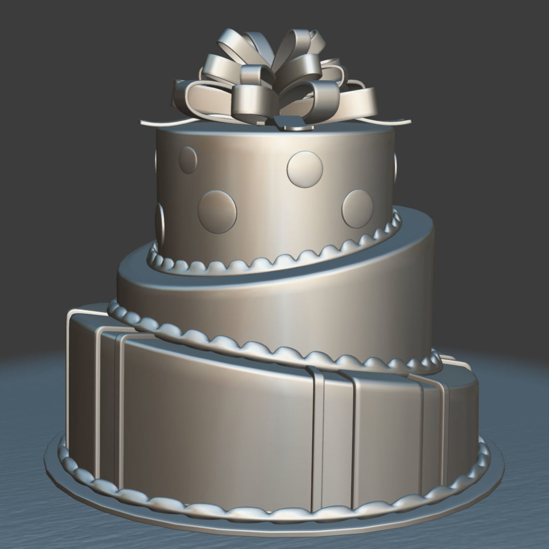 Cake Three Layers 3D model | CGTrader