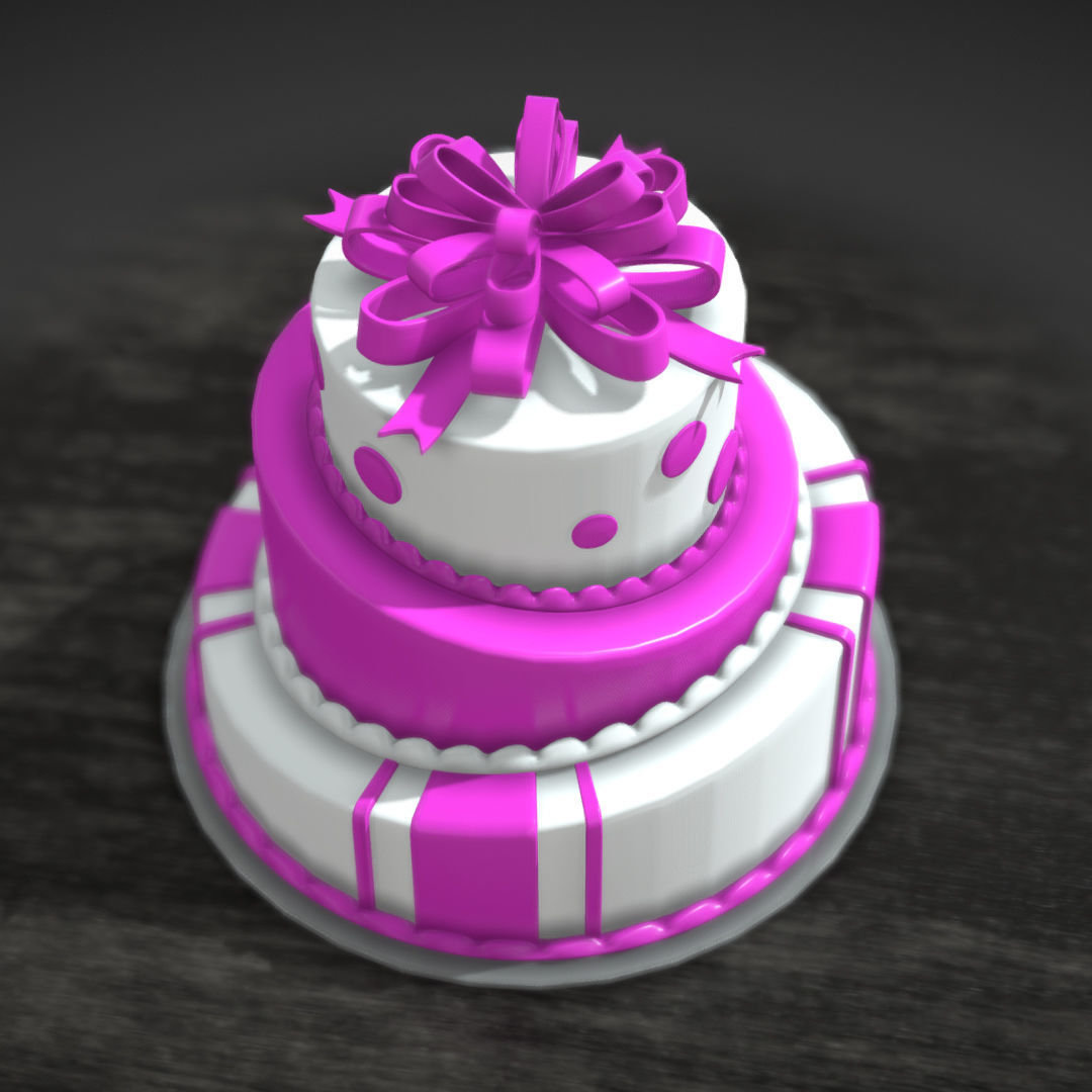 Cake Three Layers 3D model | CGTrader