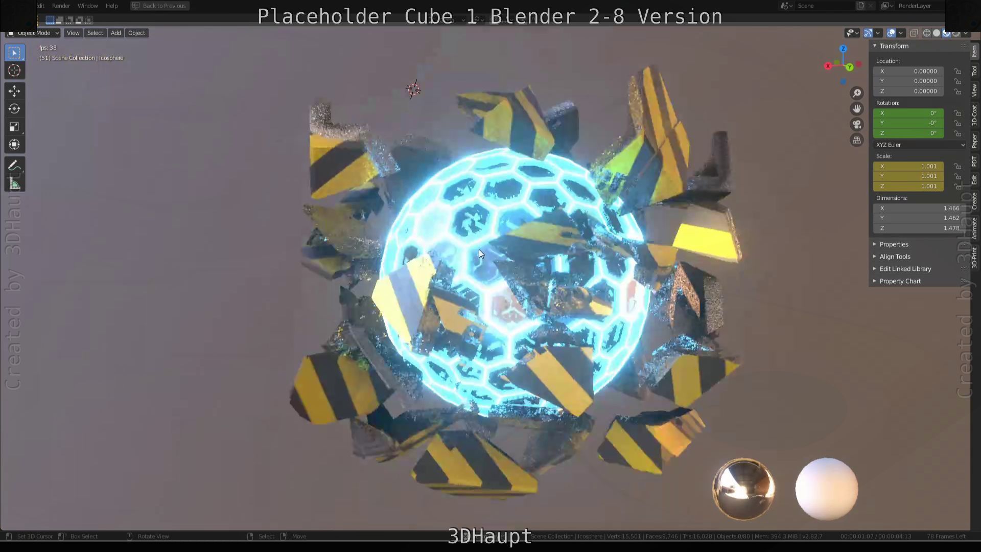Placeholder Cube Version 1 free 3D model animated | CGTrader