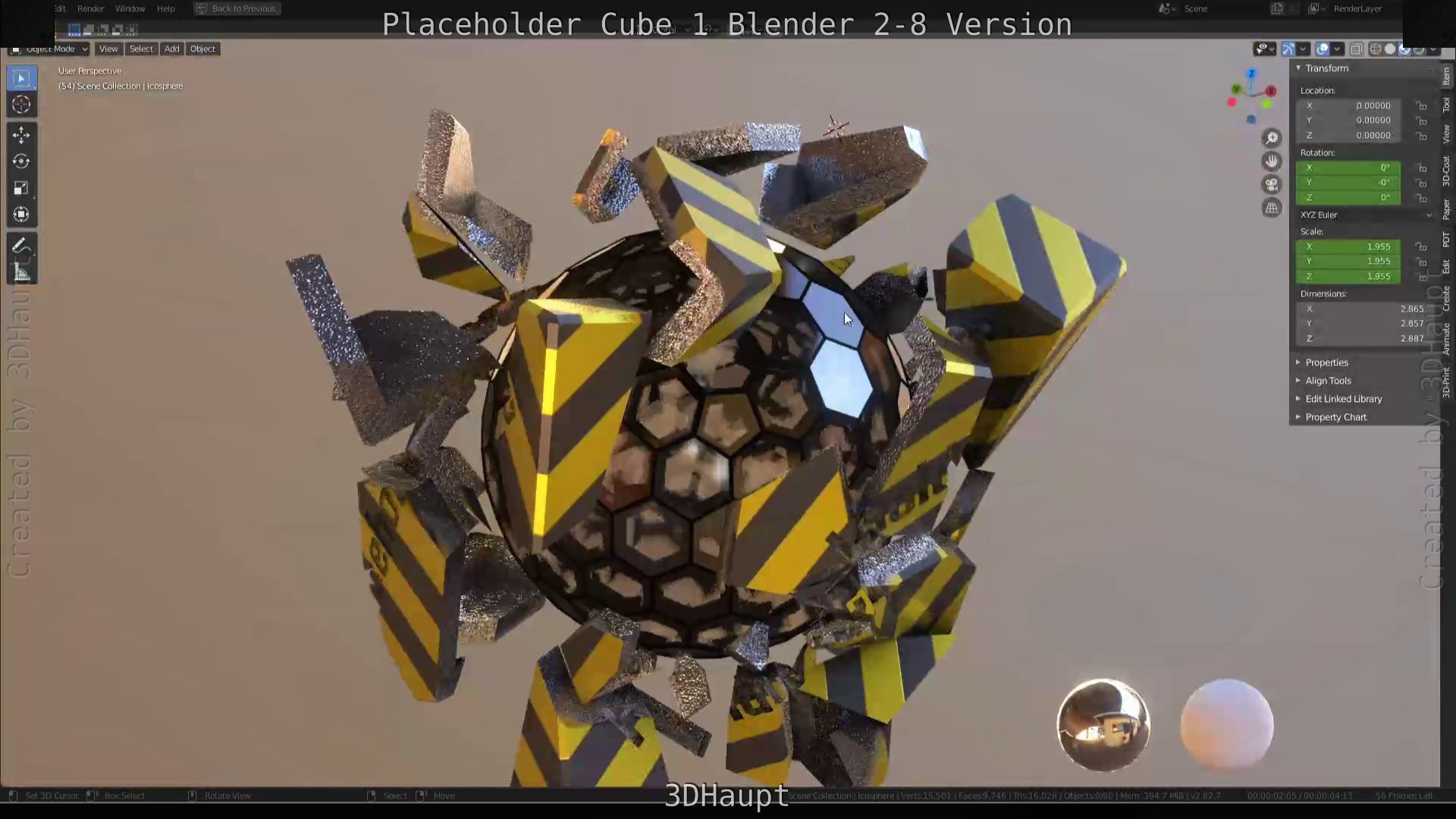 Placeholder Cube Version 1 free 3D model animated | CGTrader