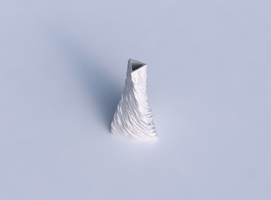 Vase twist tilted triangle with twisted diagonal dents and bu... 3D ...