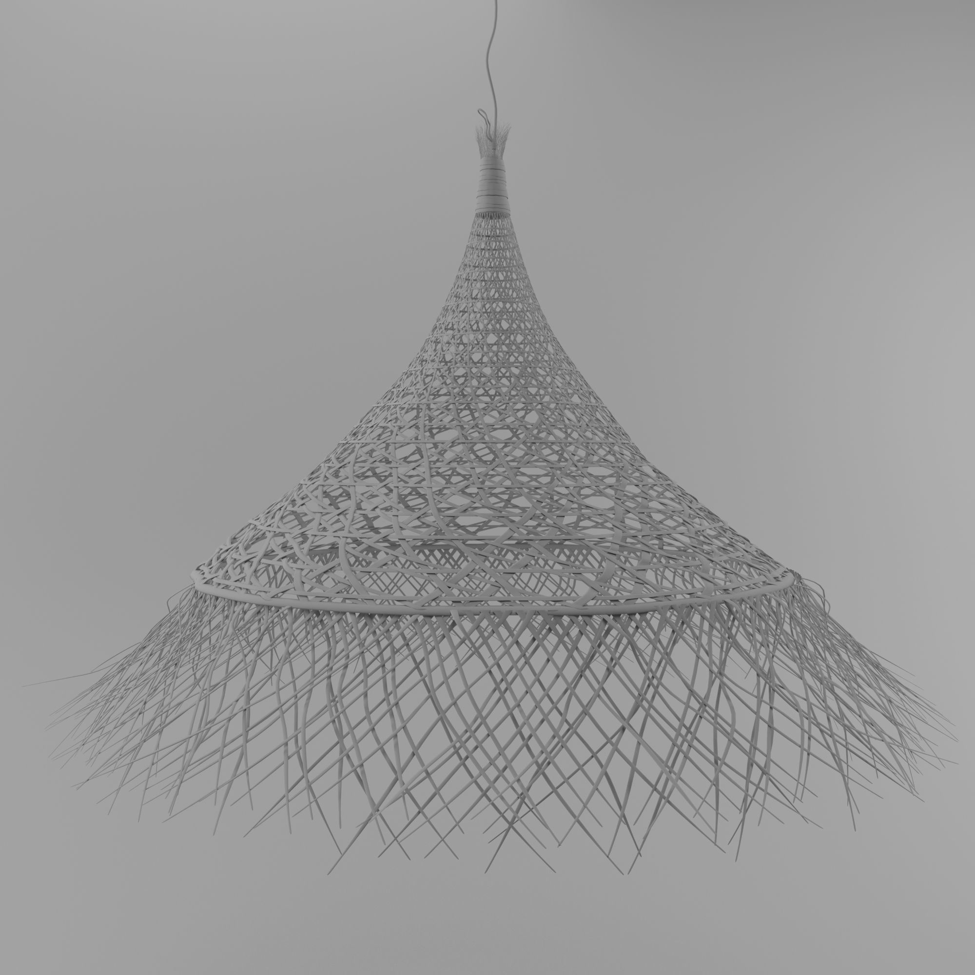Woven Straw Lamp 3D model | CGTrader